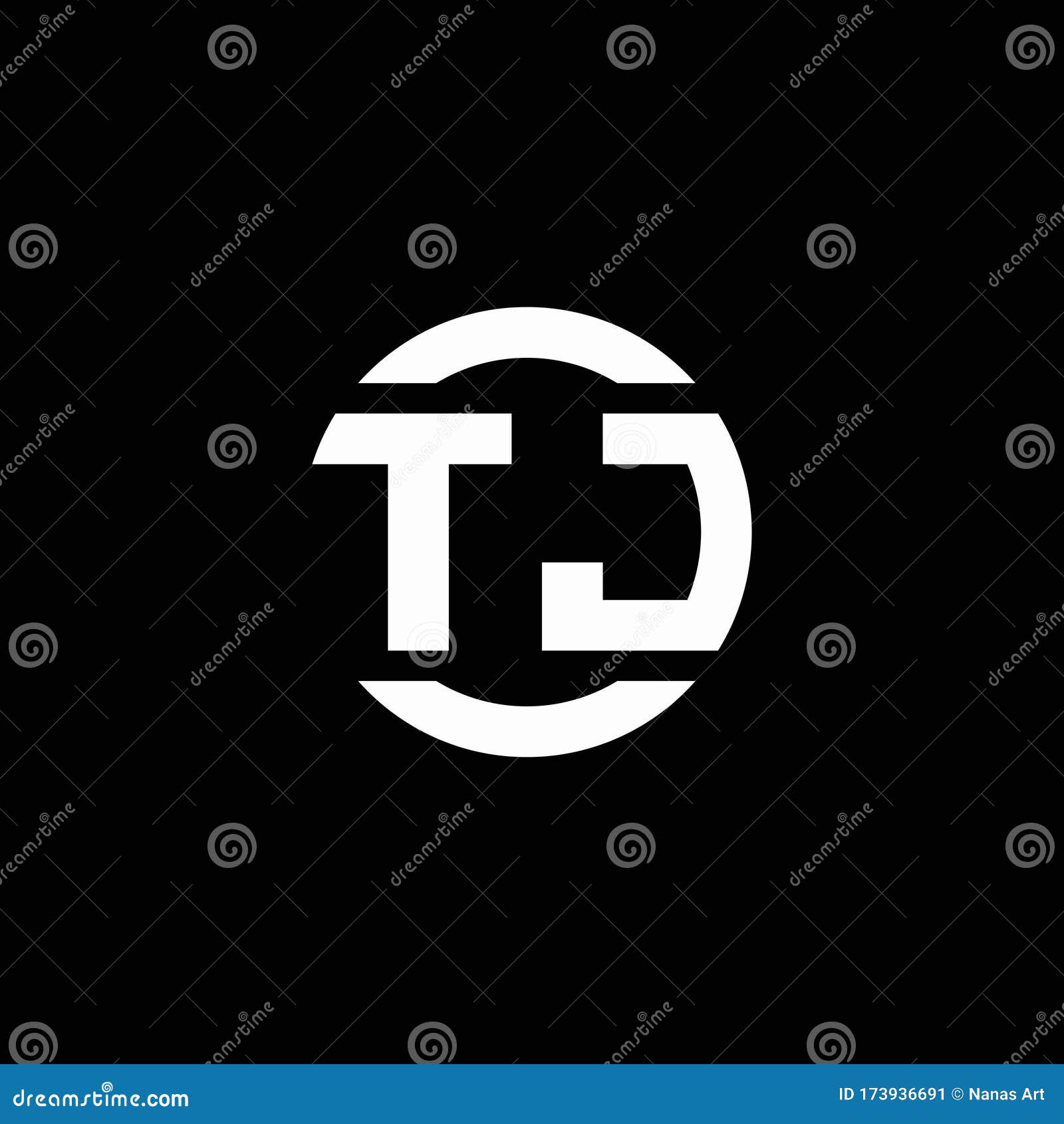 TJ Logo Monogram Isolated on Circle Element Design Template Stock ...