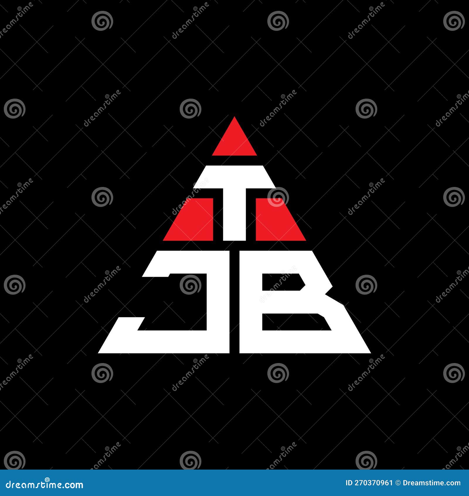 TJB Triangle Letter Logo Design with Triangle Shape. TJB Triangle Logo ...