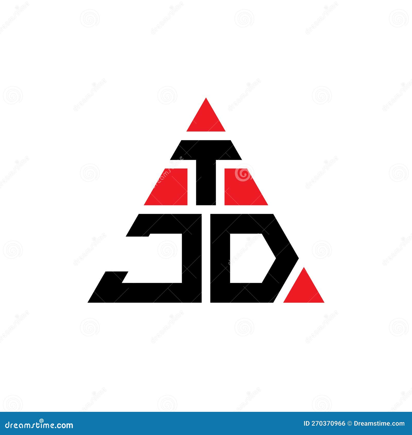TJD Triangle Letter Logo Design with Triangle Shape. TJD Triangle Logo ...