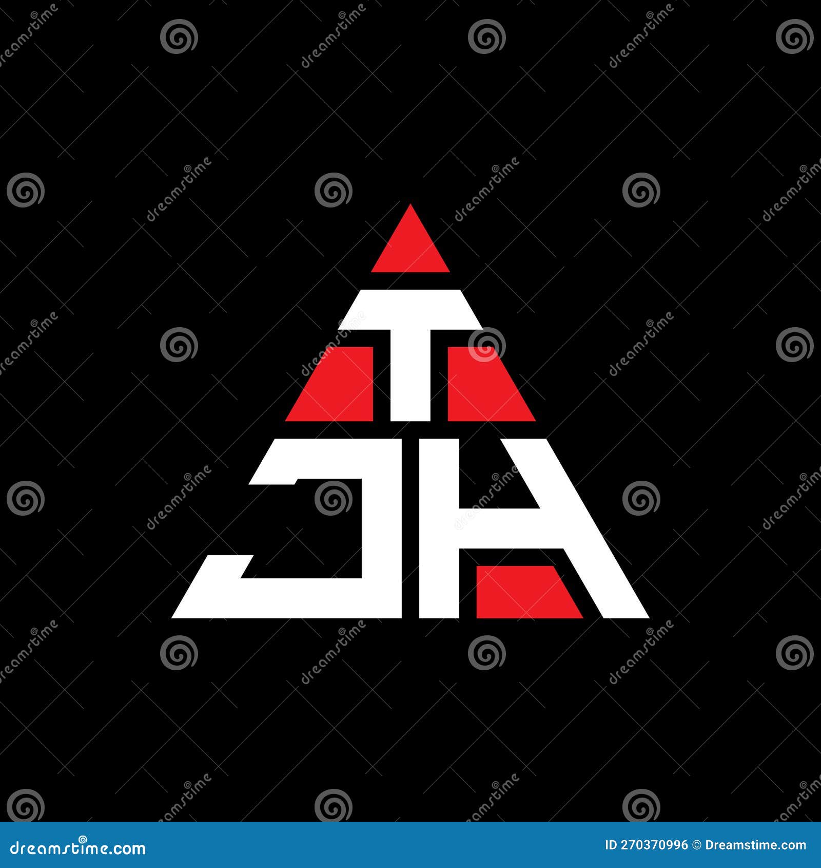TJH Triangle Letter Logo Design with Triangle Shape. TJH Triangle Logo ...