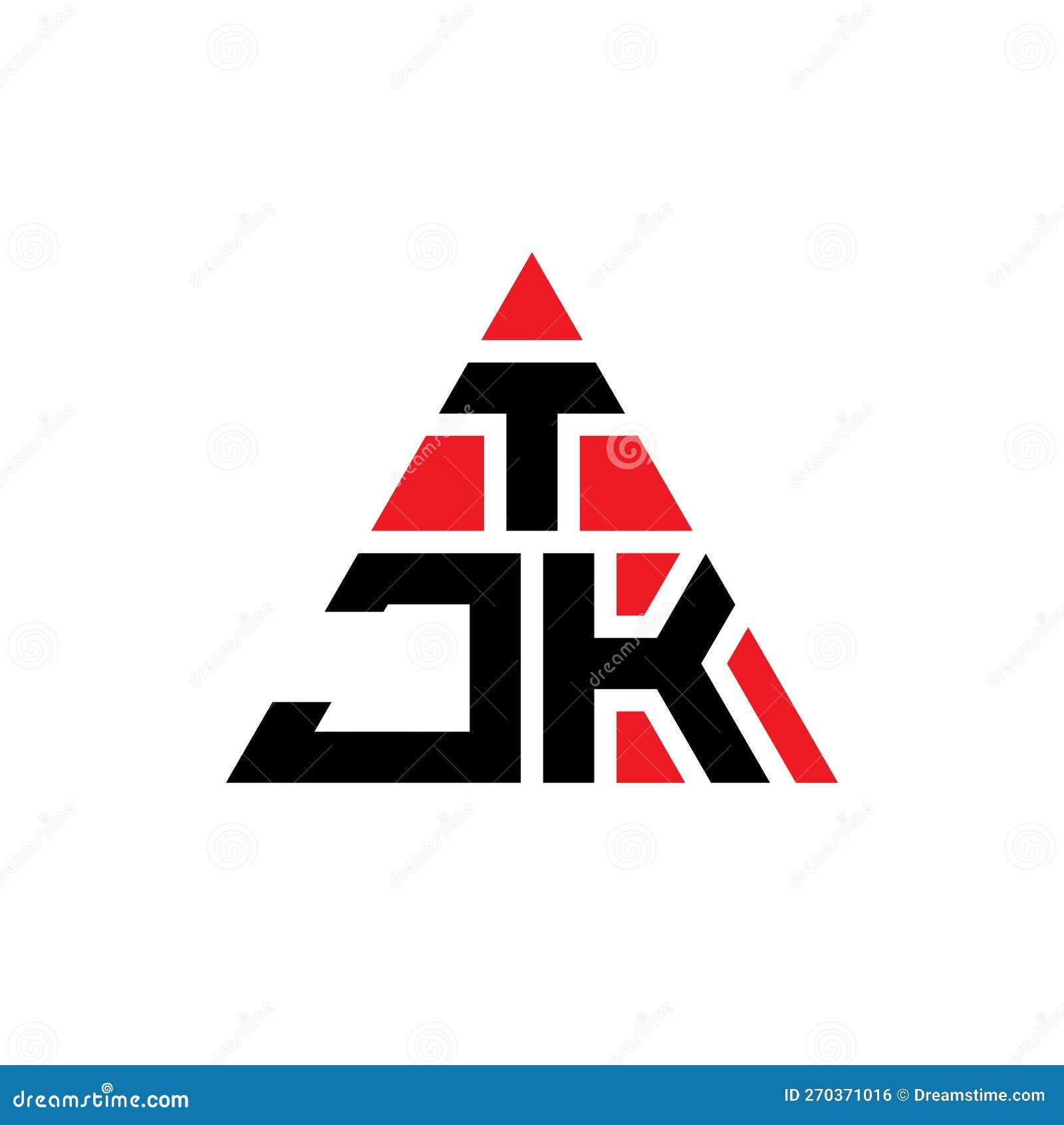 TJK Triangle Letter Logo Design with Triangle Shape. TJK Triangle Logo ...