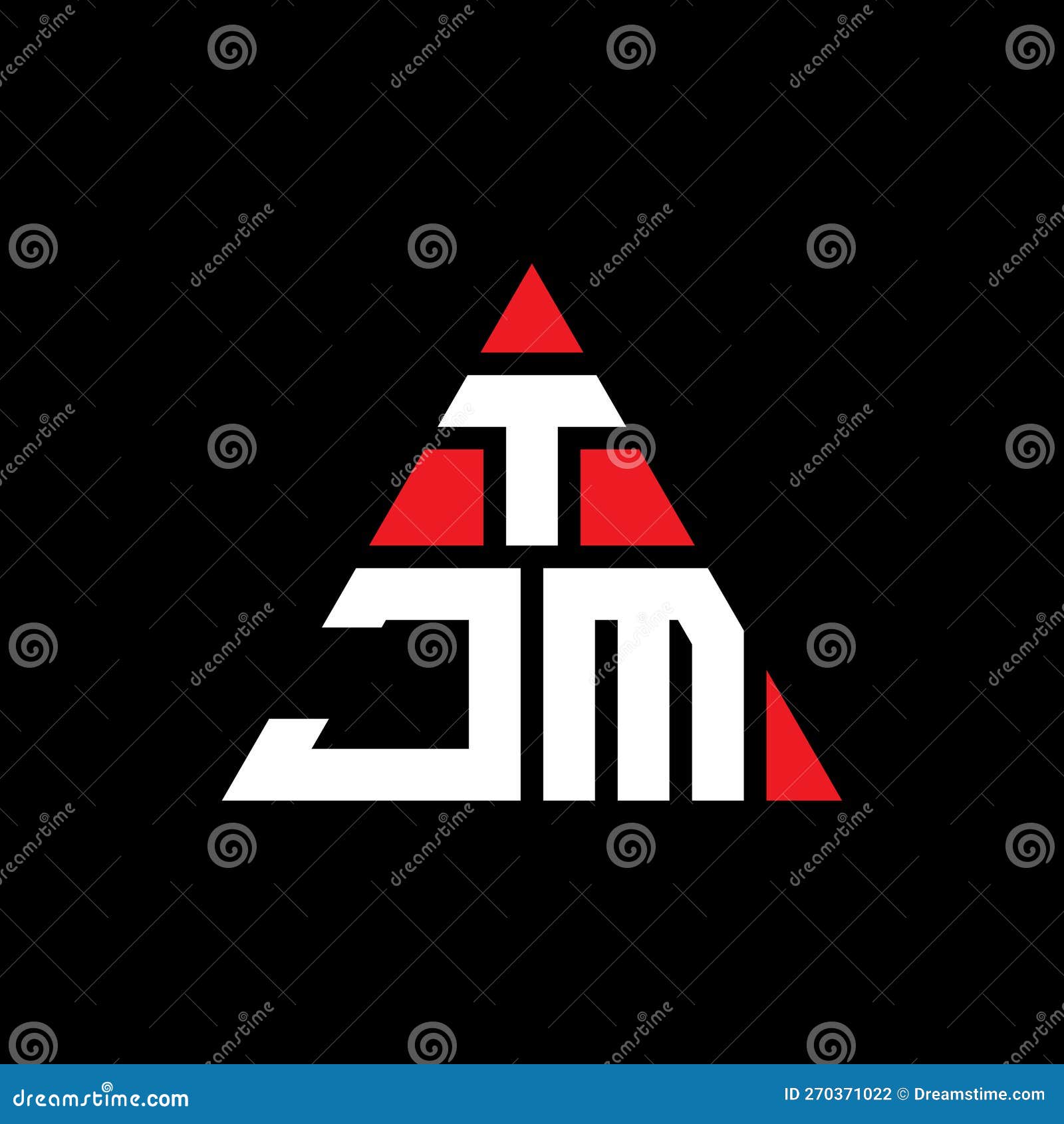 TJM Triangle Letter Logo Design with Triangle Shape. TJM Triangle Logo ...