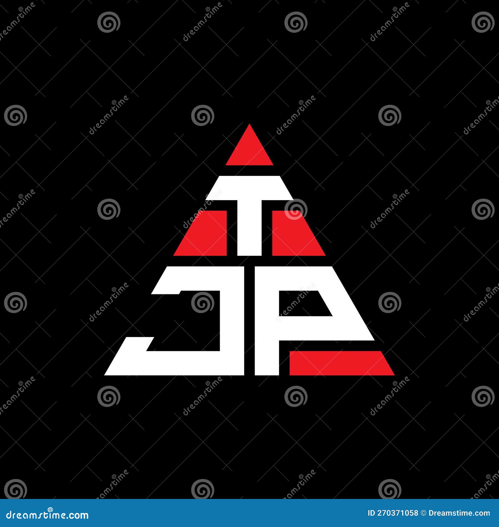 TJP Triangle Letter Logo Design with Triangle Shape. TJP Triangle Logo ...