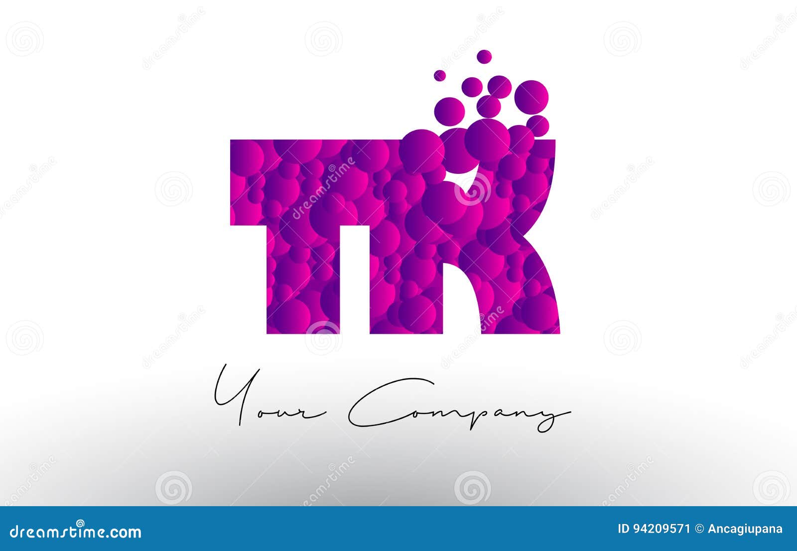 TK T K Dots Letter Logo with Purple Bubbles Texture. Stock Vector ...