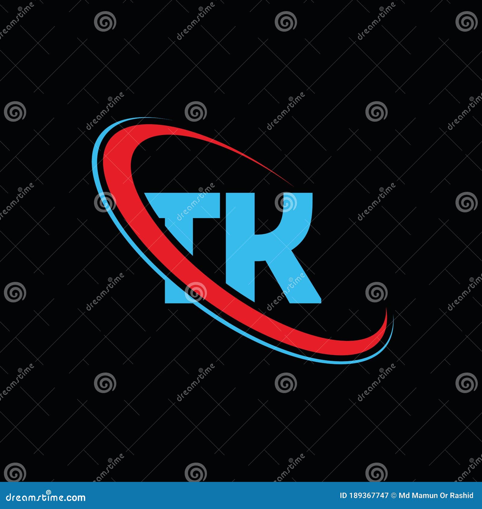 TK T K Letter Logo Design. Initial Letter TK Linked Circle Uppercase ...
