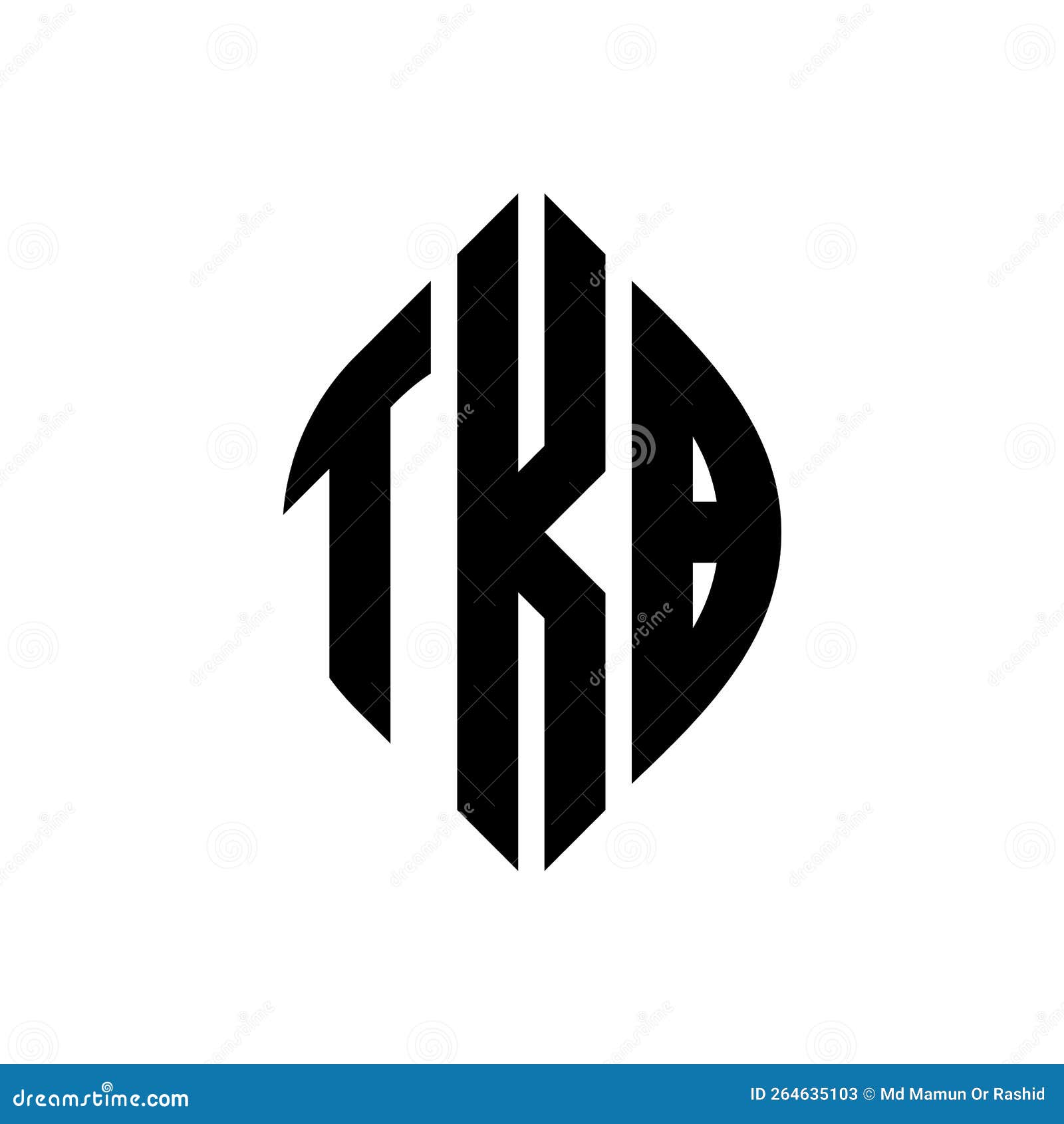 TKB Circle Letter Logo Design with Circle and Ellipse Shape. TKB ...