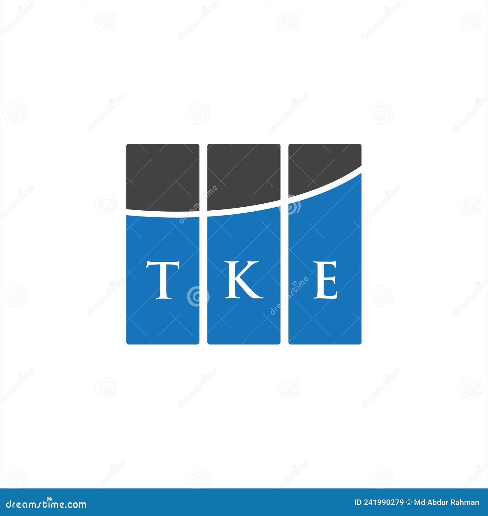 TKE Letter Logo Design on White Background. TKE Creative Initials ...