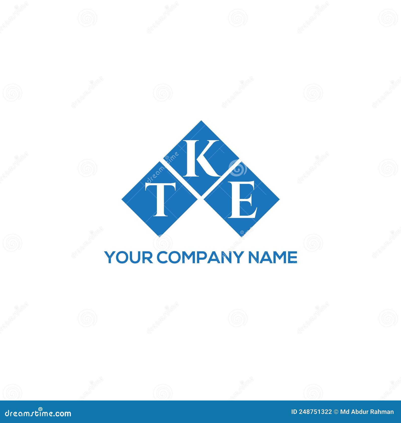 TKE Letter Logo Design on WHITE Background. TKE Creative Initials ...