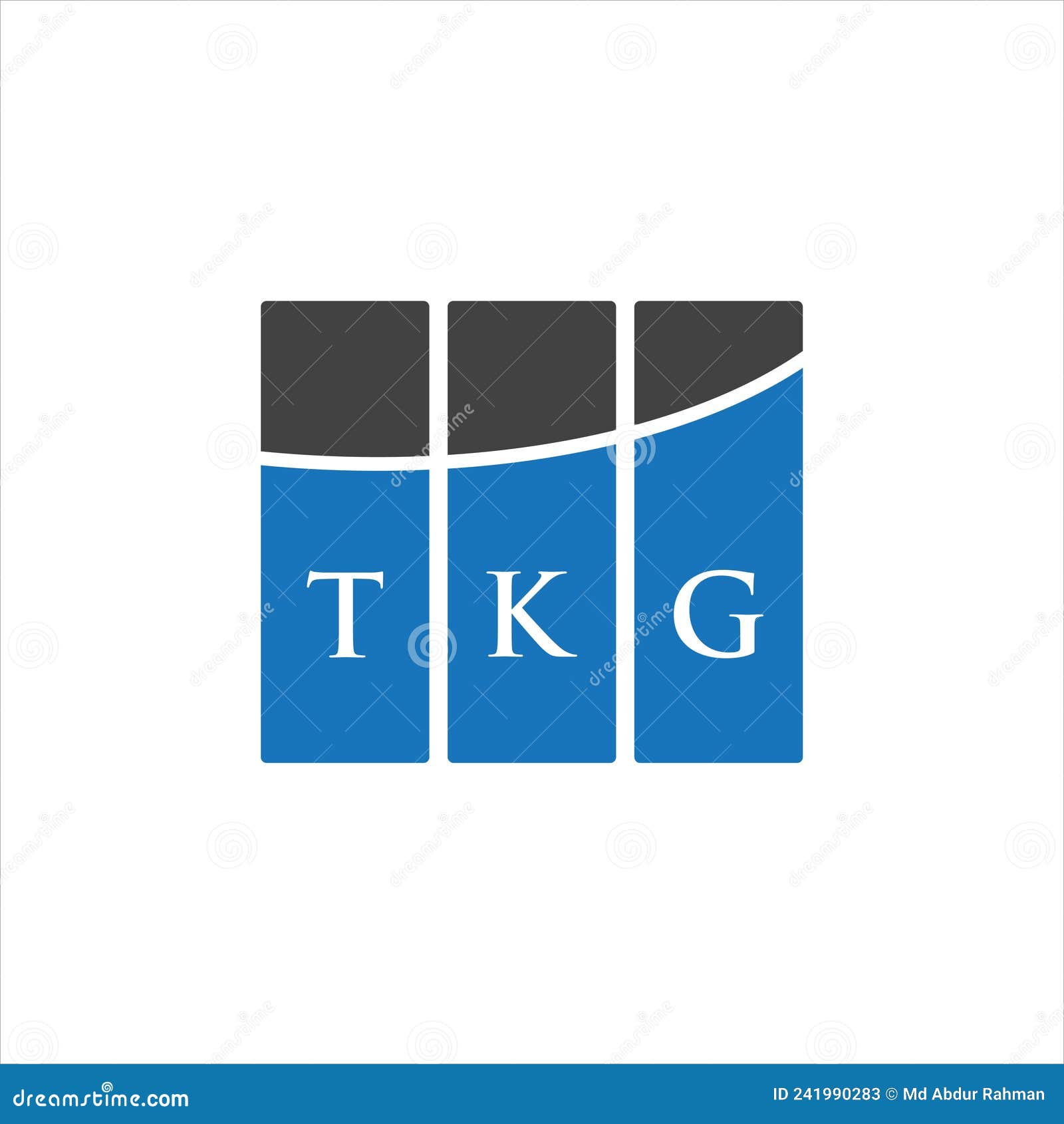 TKG Letter Logo Design on White Background. TKG Creative Initials ...