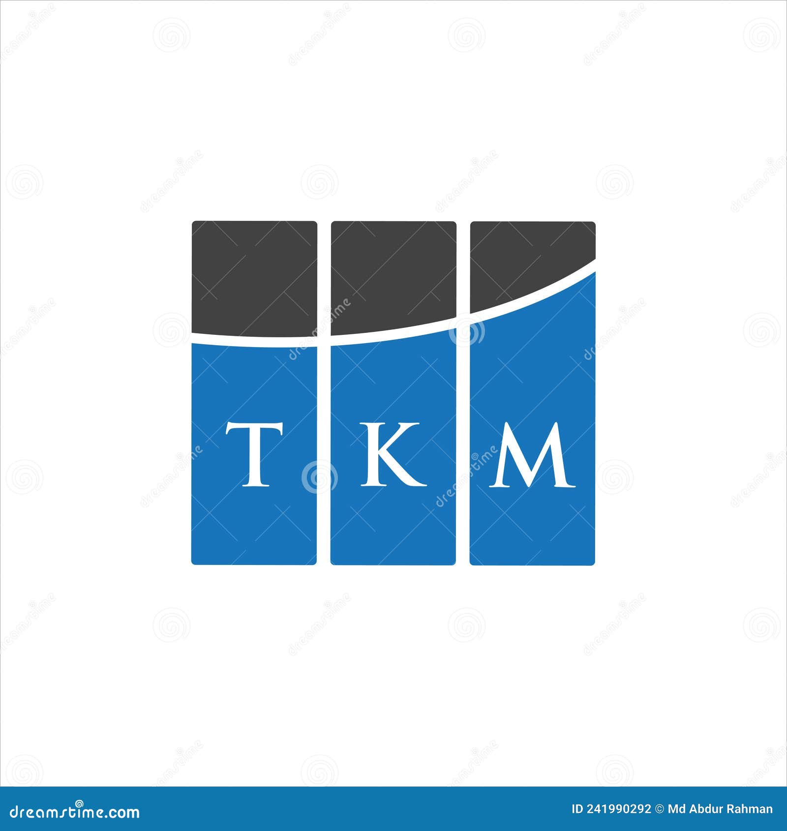 TKM Letter Logo Design on White Background. TKM Creative Initials ...