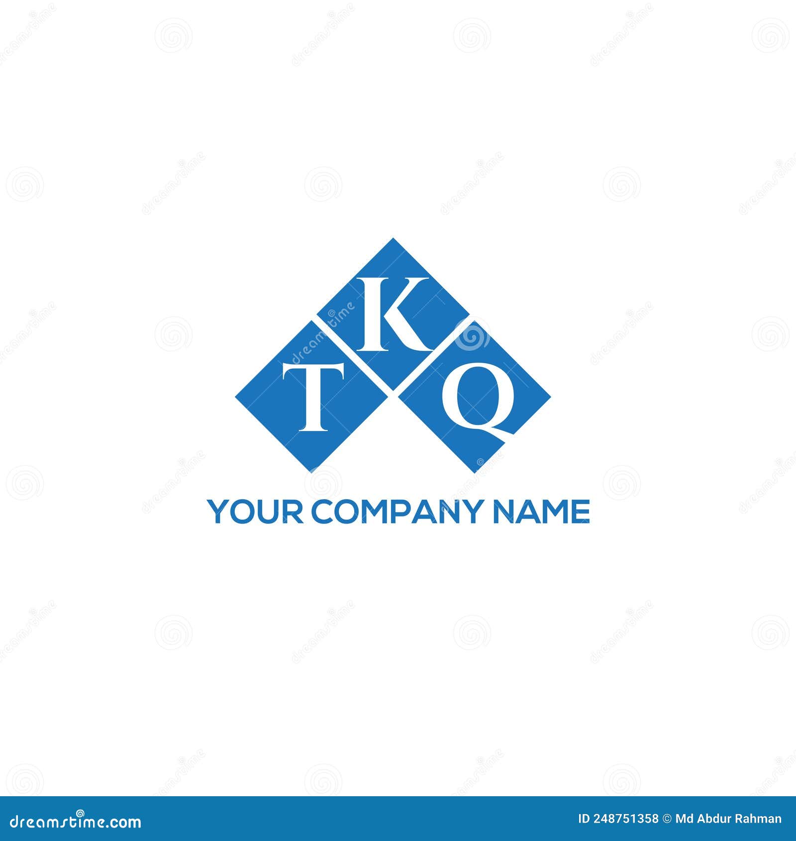 TKQ Letter Logo Design on WHITE Background. TKQ Creative Initials ...