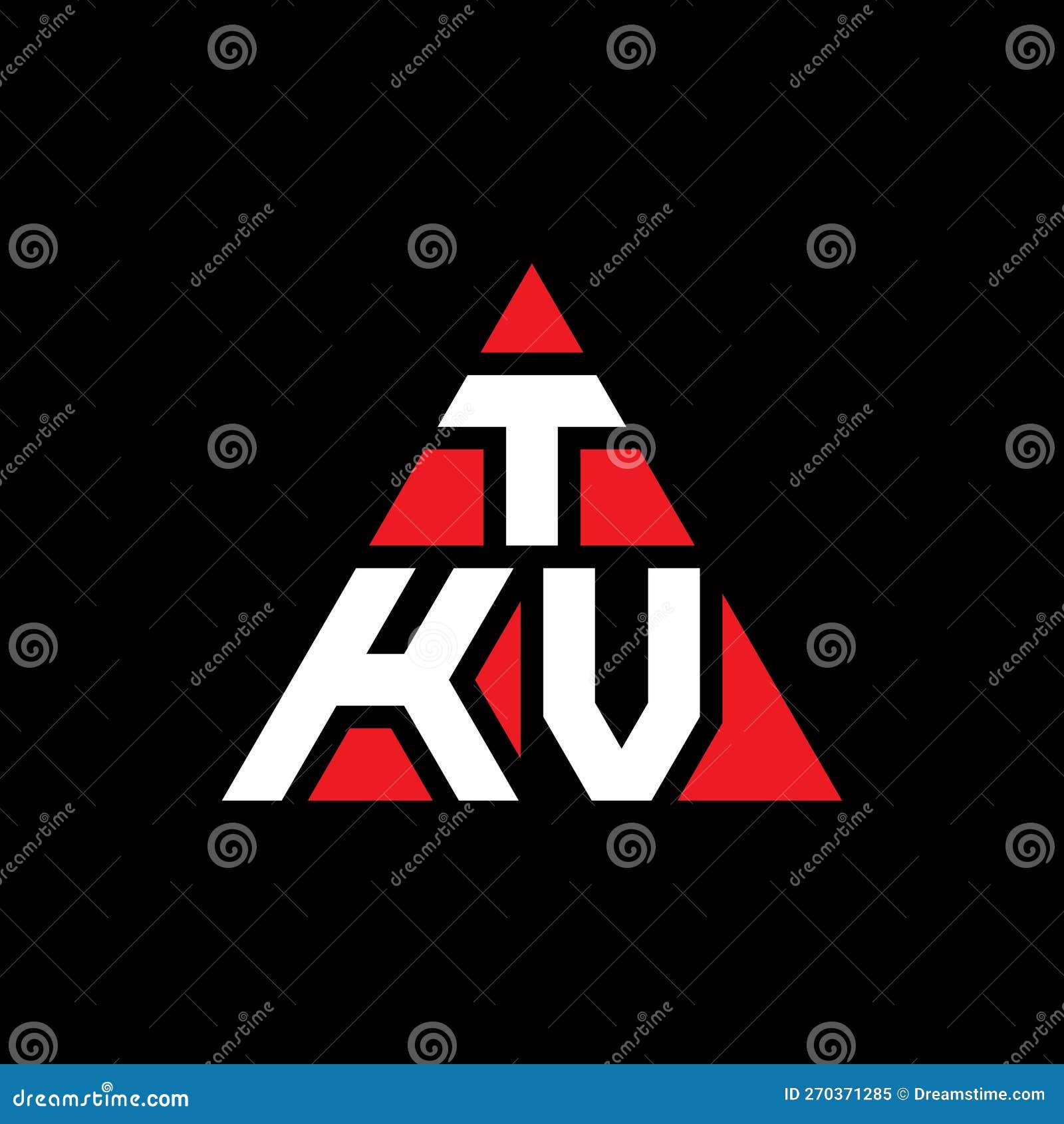 TKV Triangle Letter Logo Design with Triangle Shape. TKV Triangle Logo ...