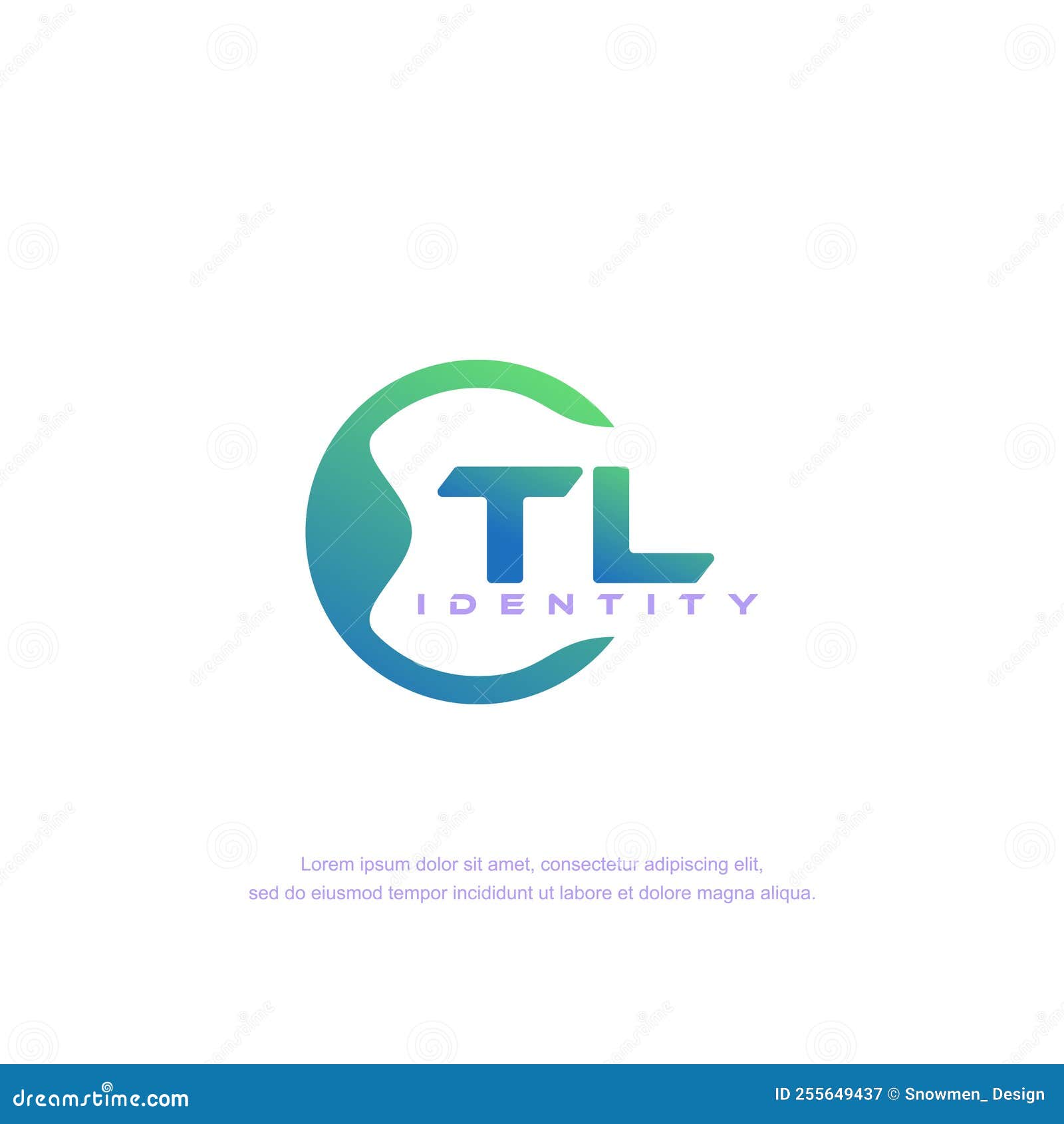 TL Initial Letter Circular Line Logo Template Vector with Gradient ...