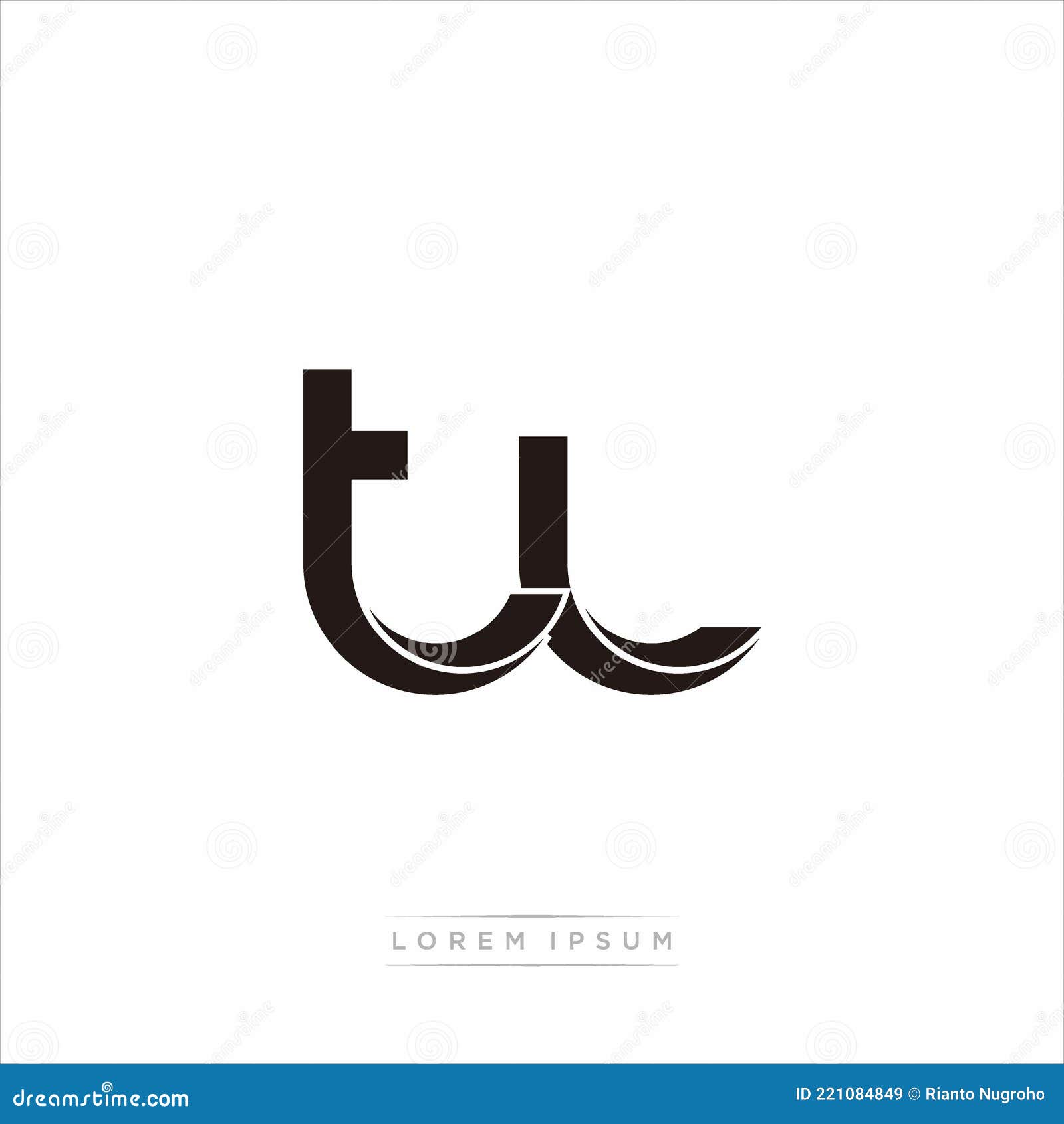 Tl Initial Letter Split Lowercase Modern Monogram Linked Outline ...