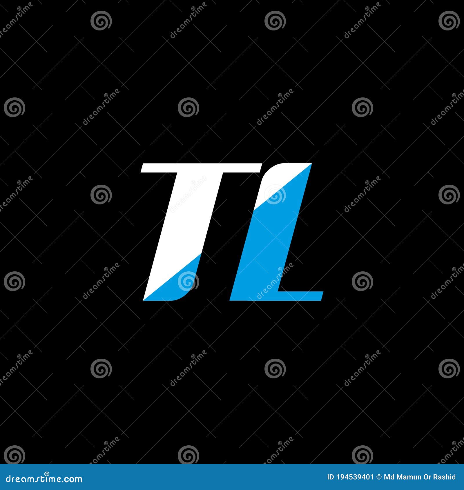TL Letter Logo Design on Black Background. TL Creative Initials Letter ...