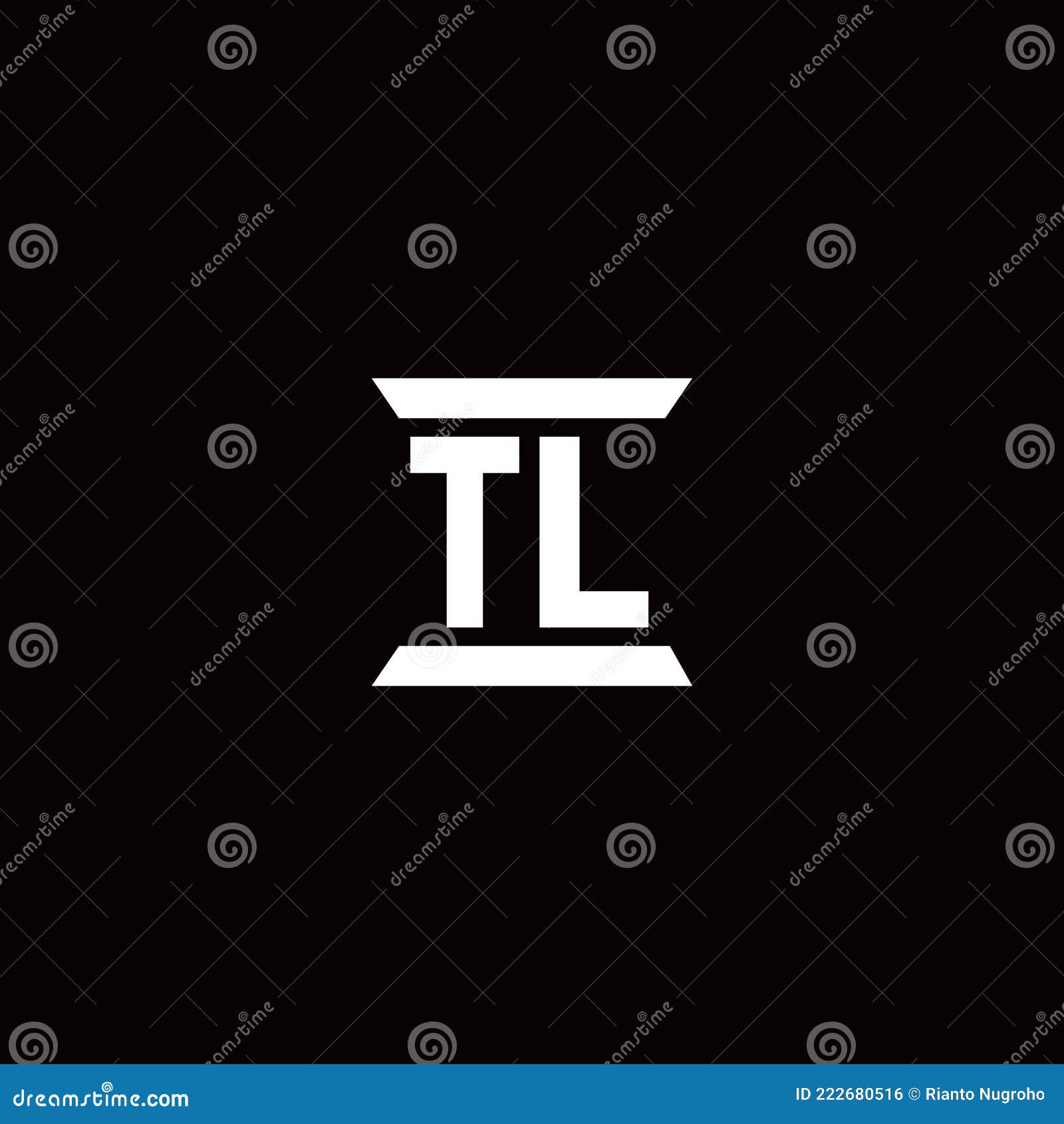TL Logo Monogram with Pillar Shape Designs Template Stock Vector ...