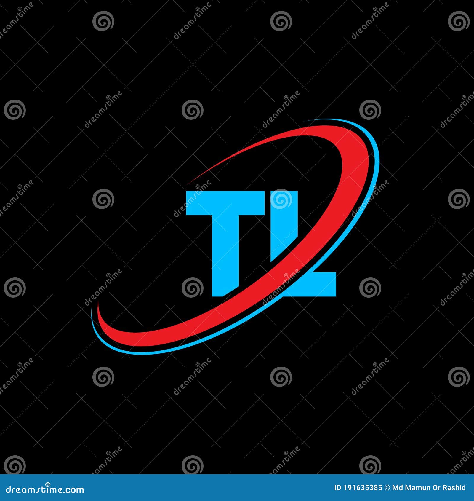 TL T L Letter Logo Design. Initial Letter TL Linked Circle Uppercase ...