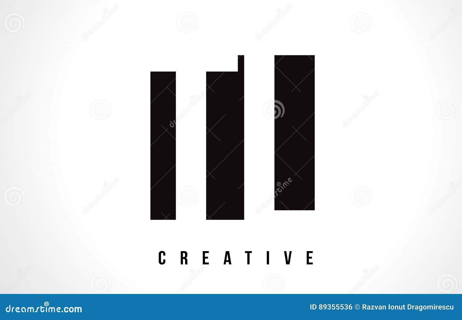 TL T L White Letter Logo Design with Black Square. Stock Vector ...