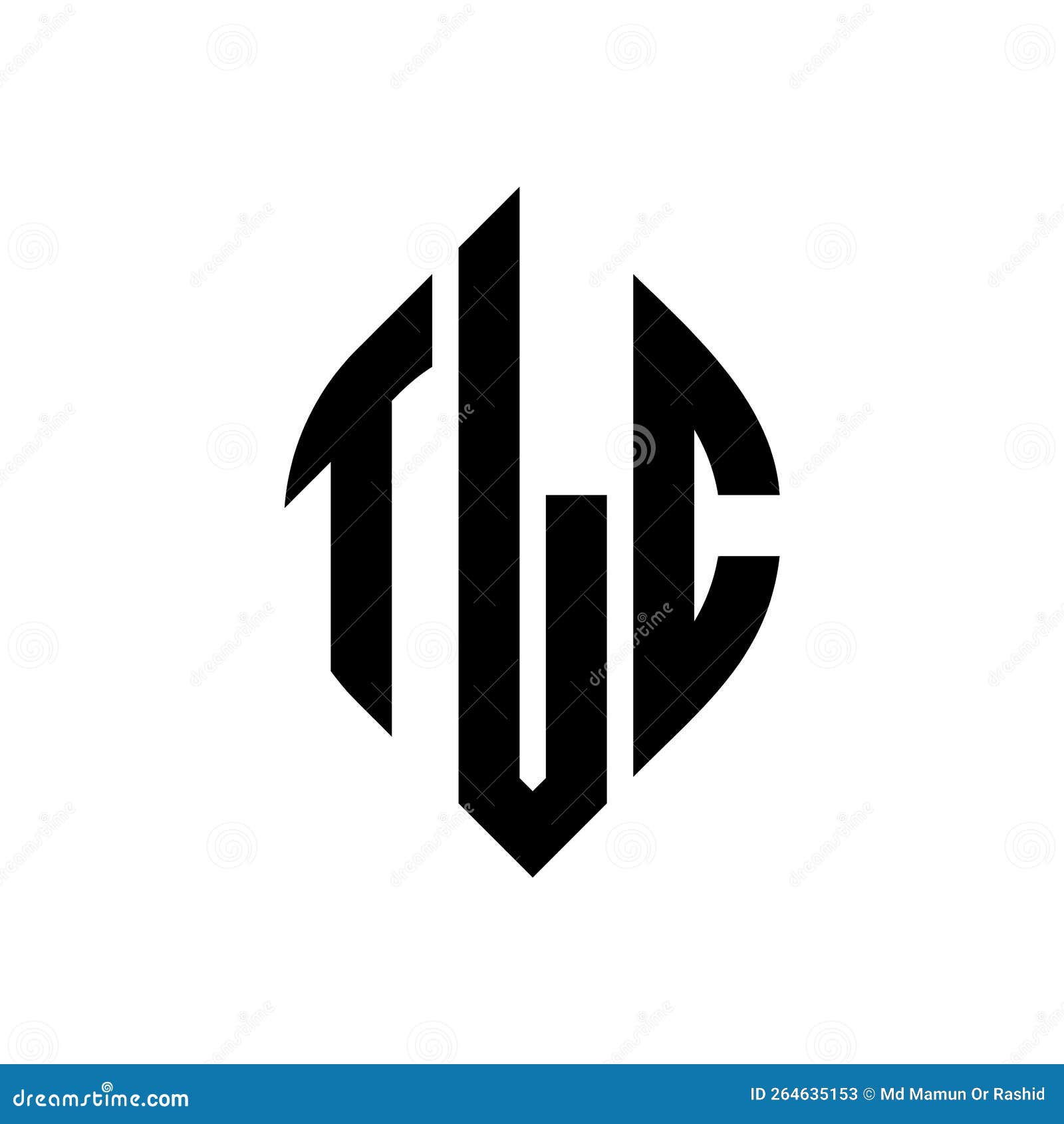 TLC Circle Letter Logo Design with Circle and Ellipse Shape. TLC ...