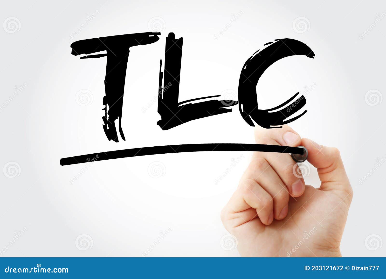 TLC - Tender Loving Care Acronym, Concept Background Stock Illustration ...