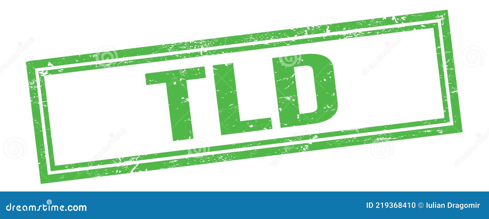 TLD Text on Green Grungy Vintage Stamp Stock Illustration ...