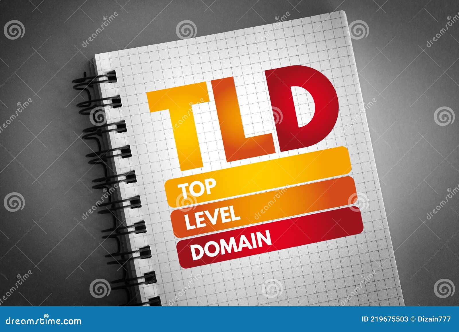 TLD - Top Level Domain Acronym on Notepad, Technology Concept ...