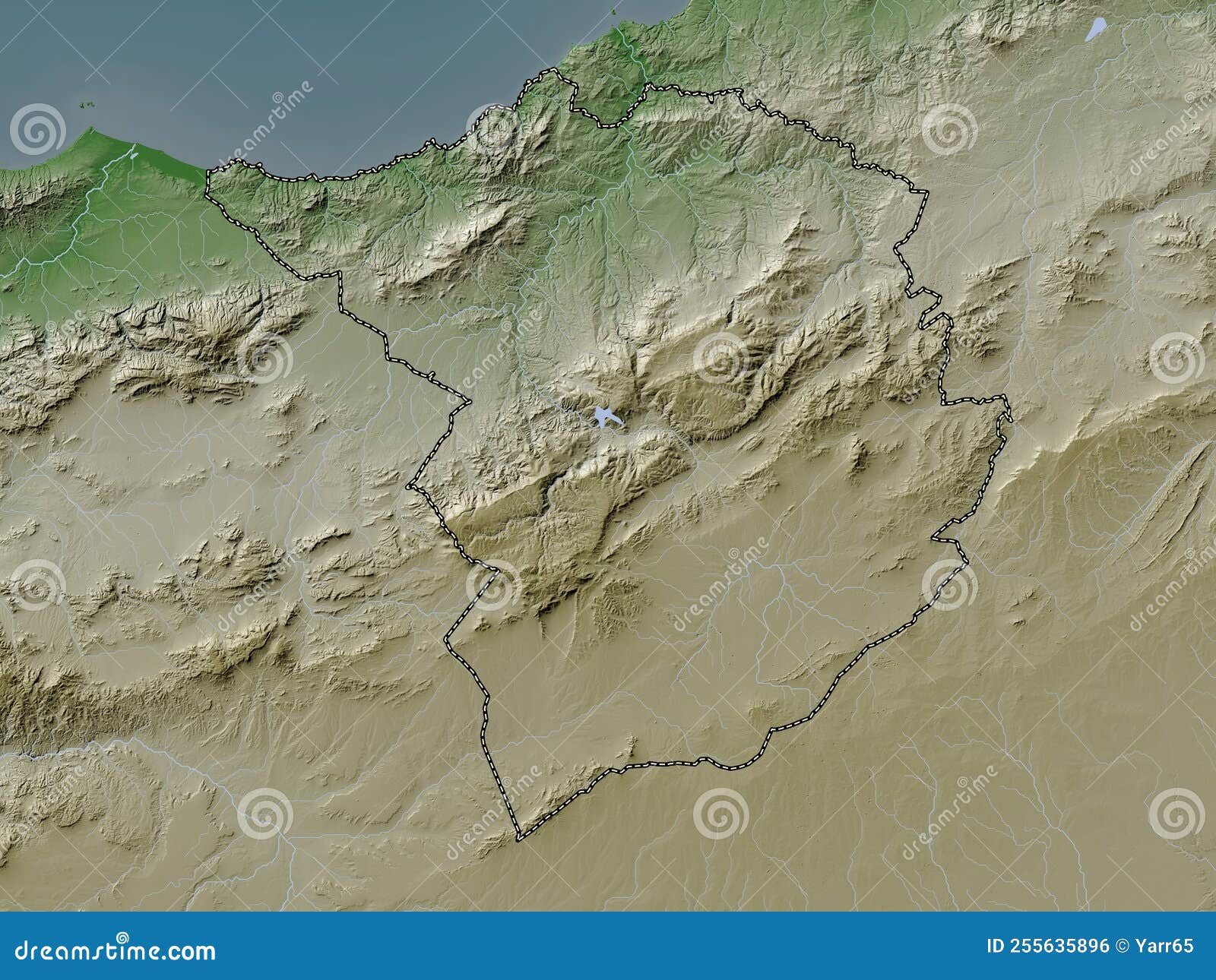Tlemcen, Algeria. Wiki. No Legend Stock Photo - Image of outline ...