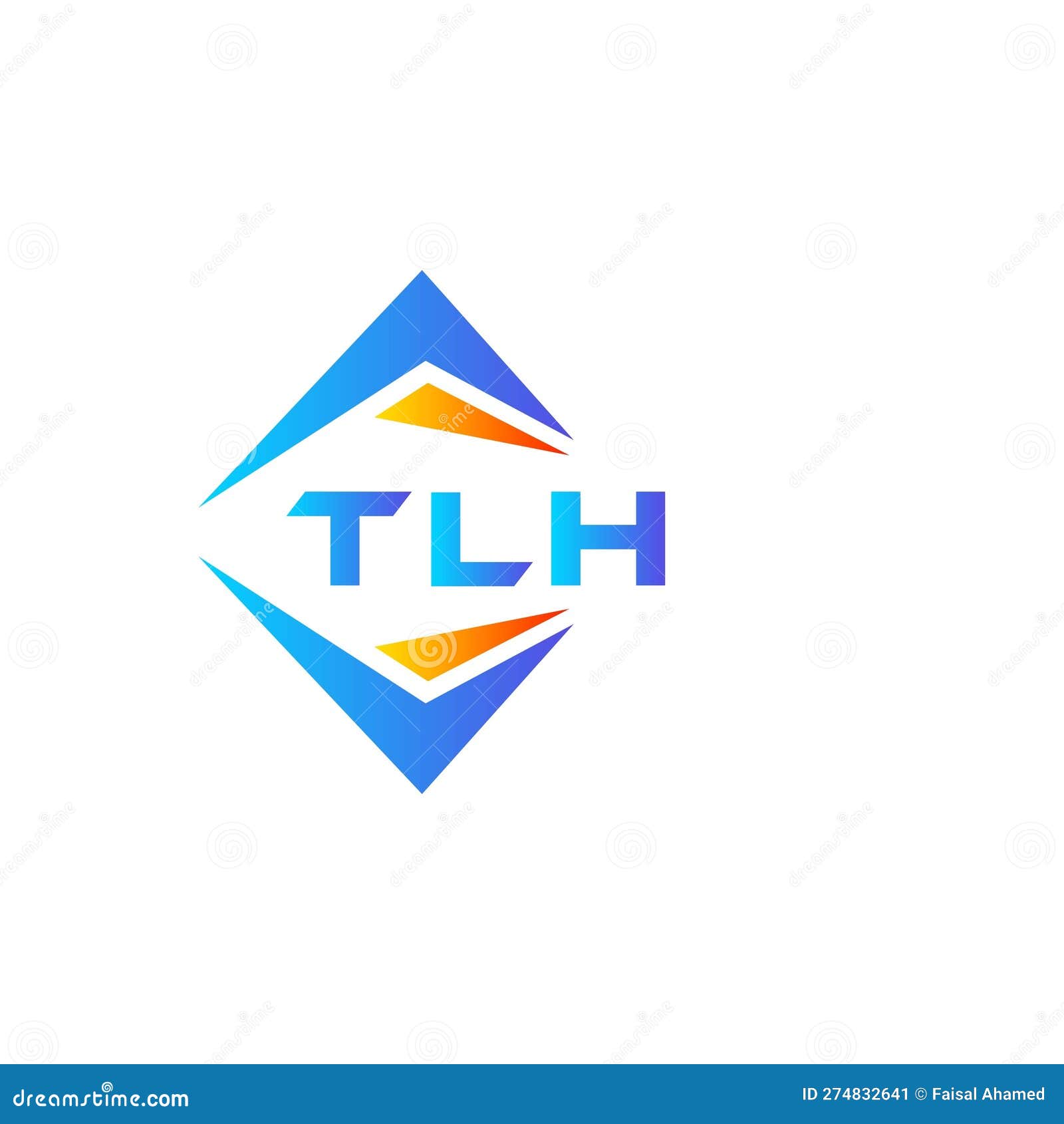 TLH Abstract Technology Logo Design on White Background. TLH Creative ...