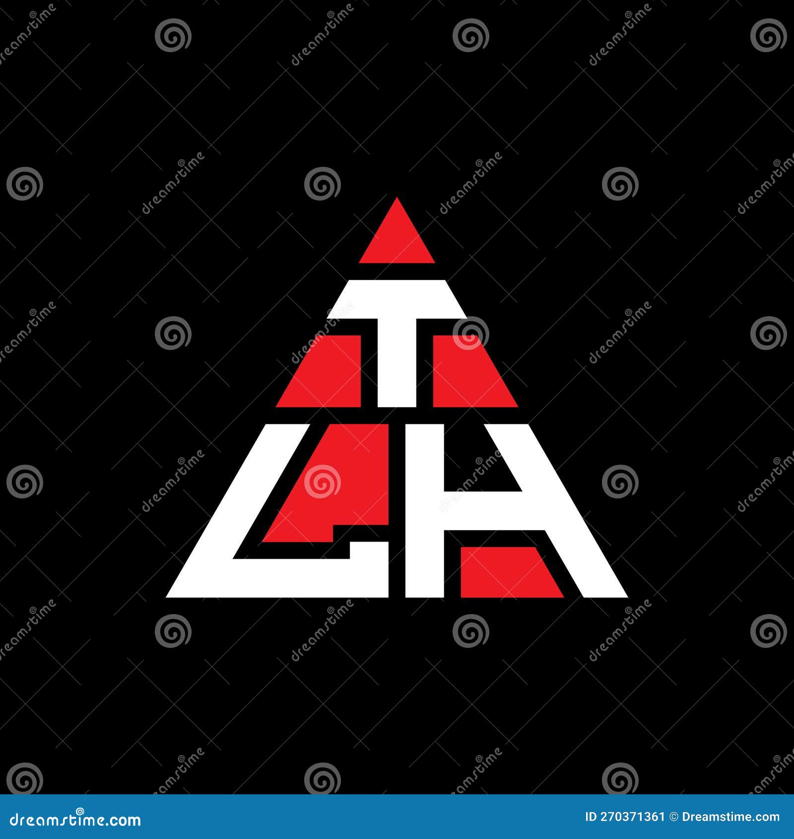 TLH Triangle Letter Logo Design with Triangle Shape. TLH Triangle Logo ...