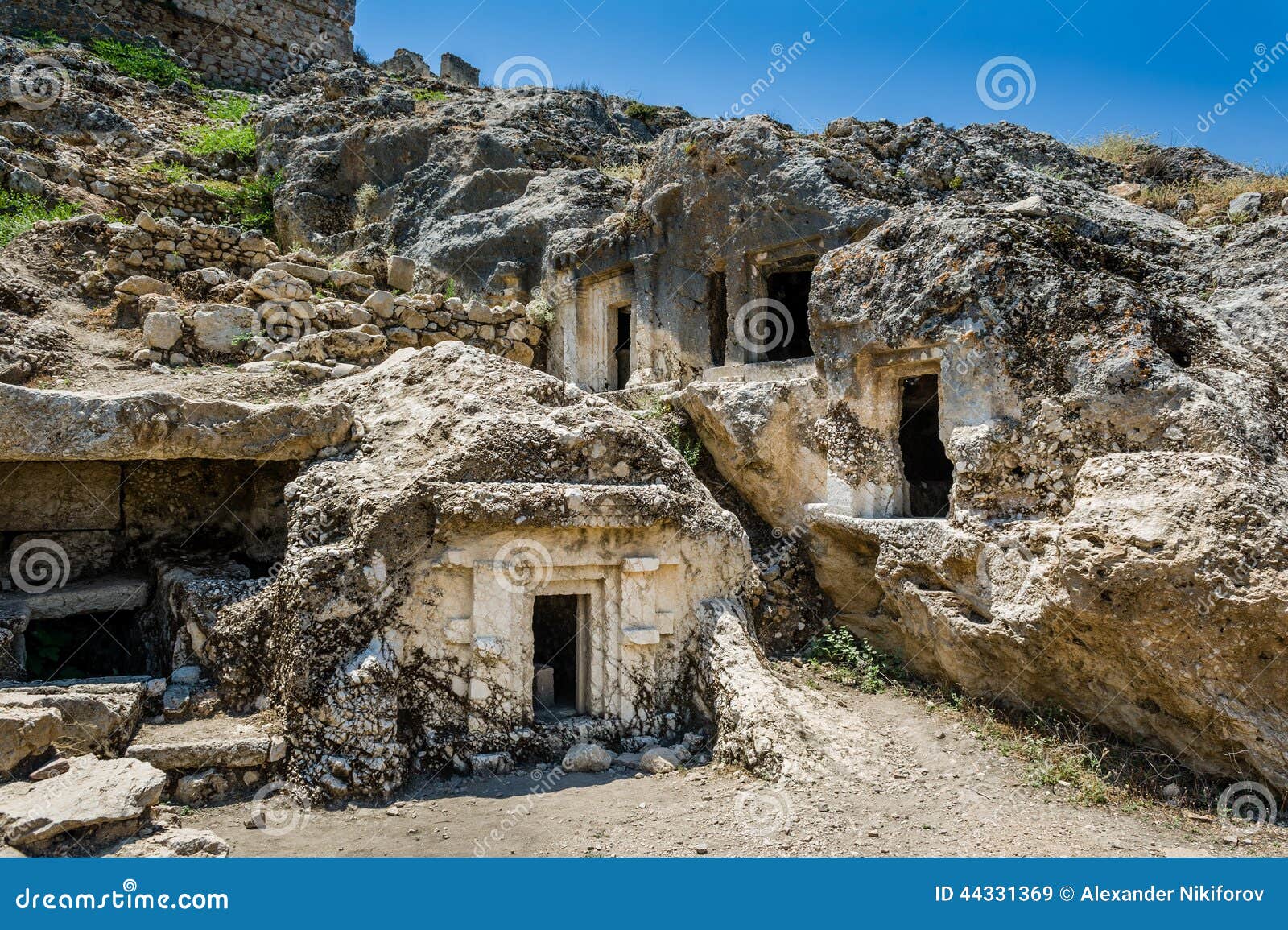 Tlos ancient town ruins stock image. Image of inside - 44331369