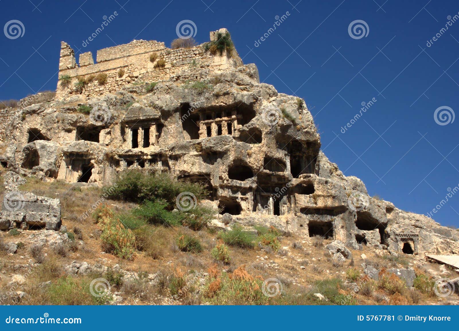 Tlos ruins (necropolis) stock image. Image of famous, place - 5767781