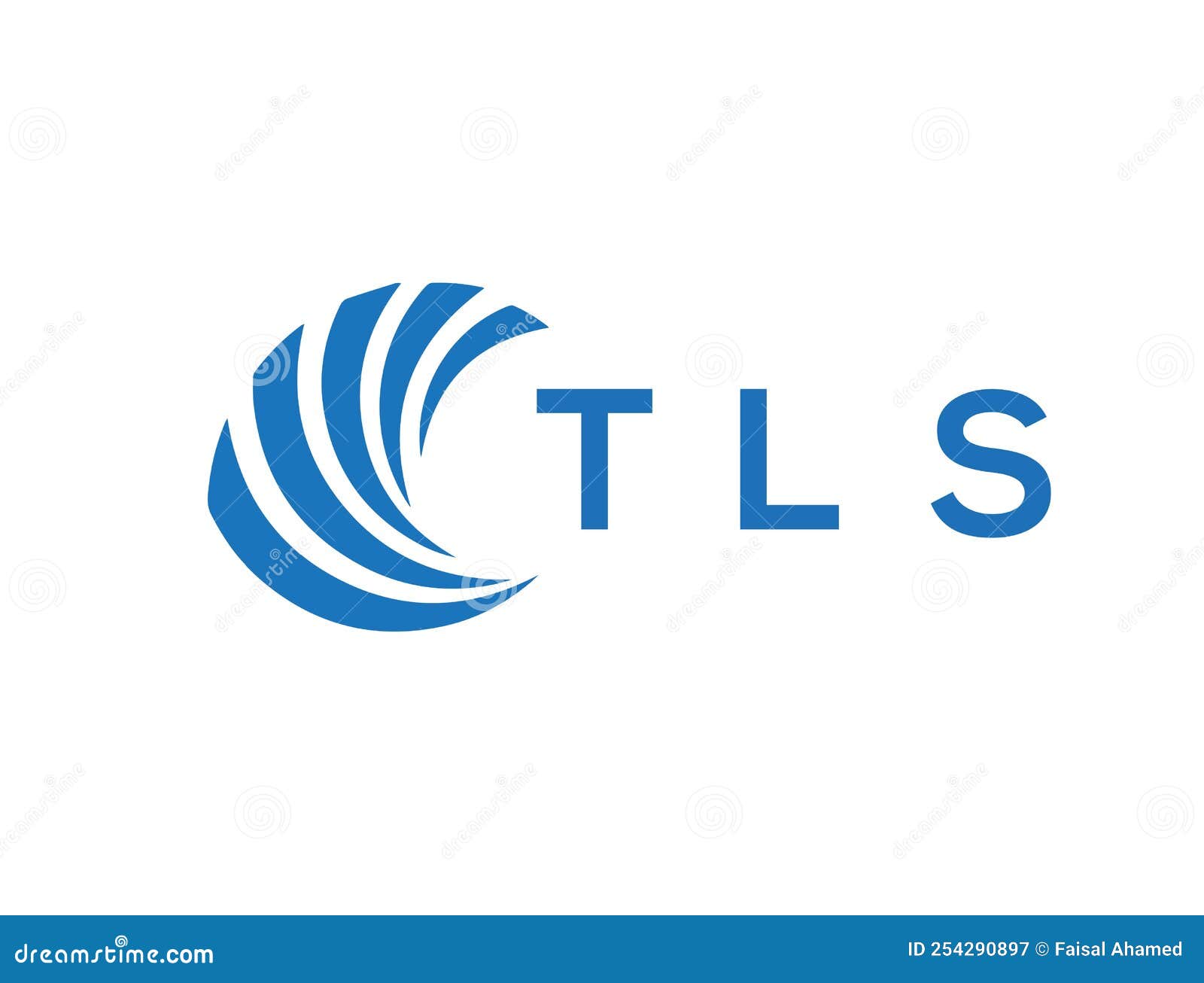 TLS Letter Logo Design On White Background. TLS Creative Circle Letter ...