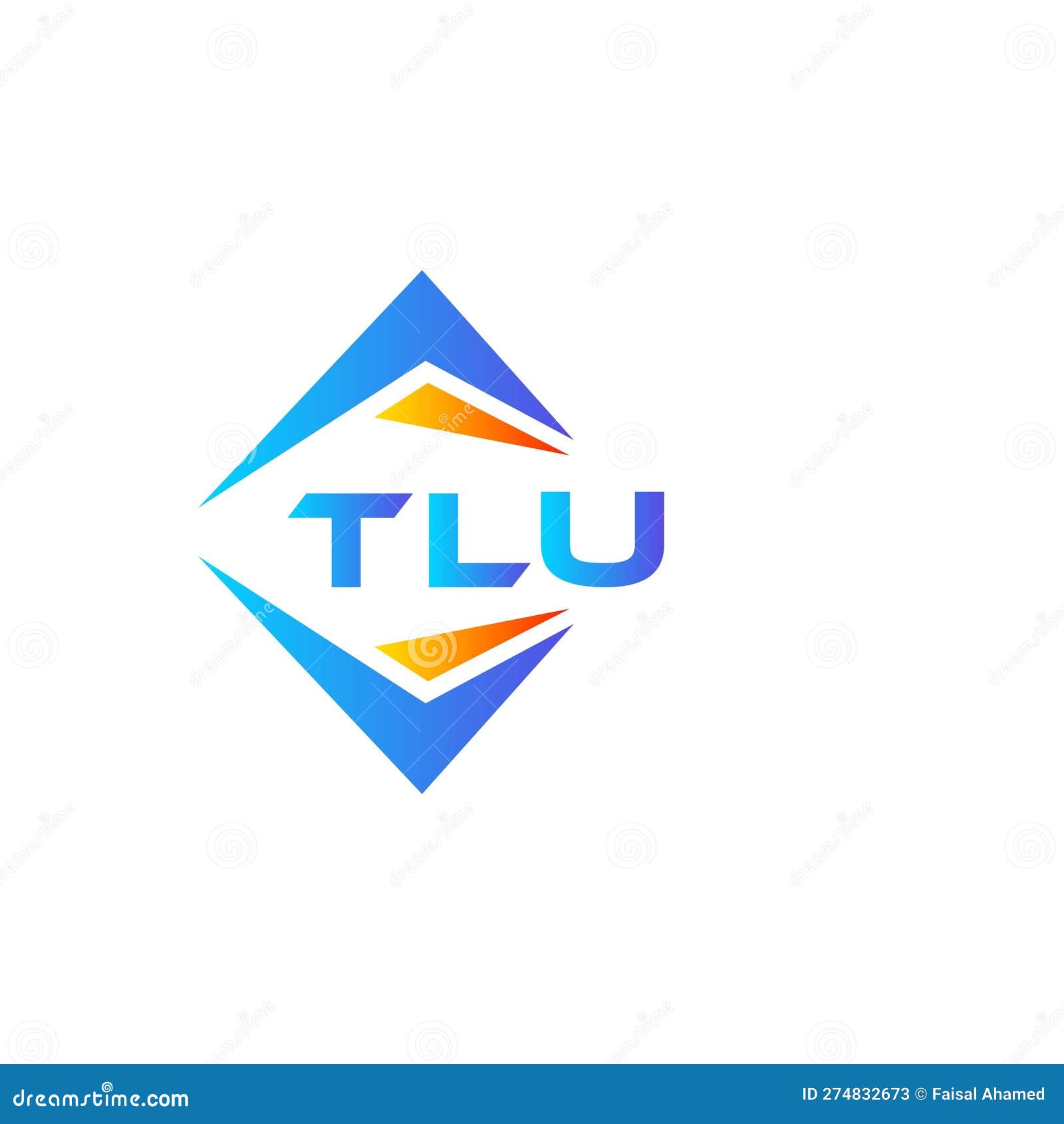 TLU Abstract Technology Logo Design on White Background. TLU Creative ...