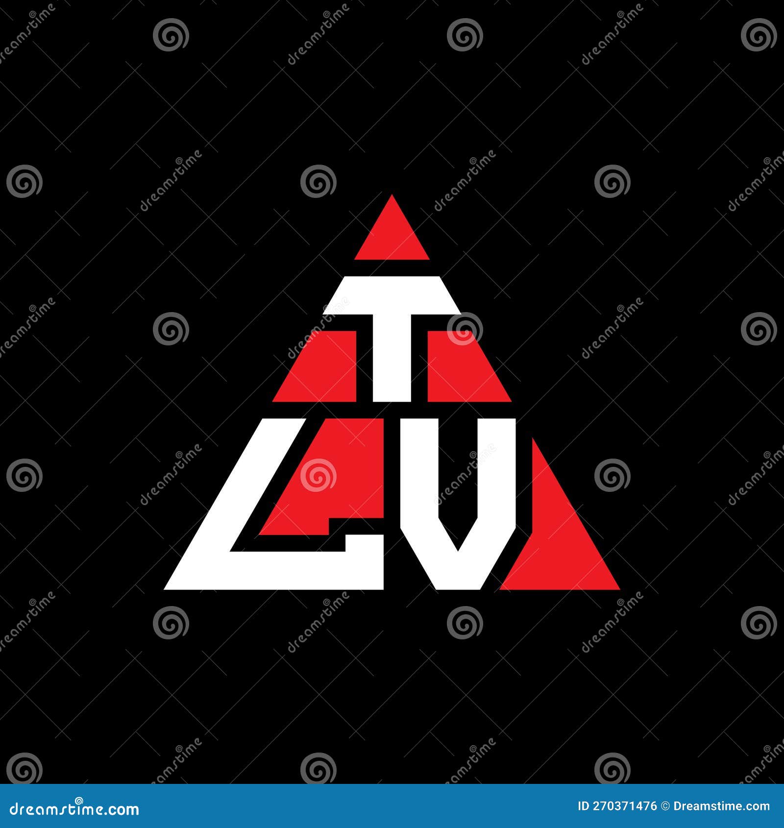 TLV Triangle Letter Logo Design with Triangle Shape. TLV Triangle Logo ...