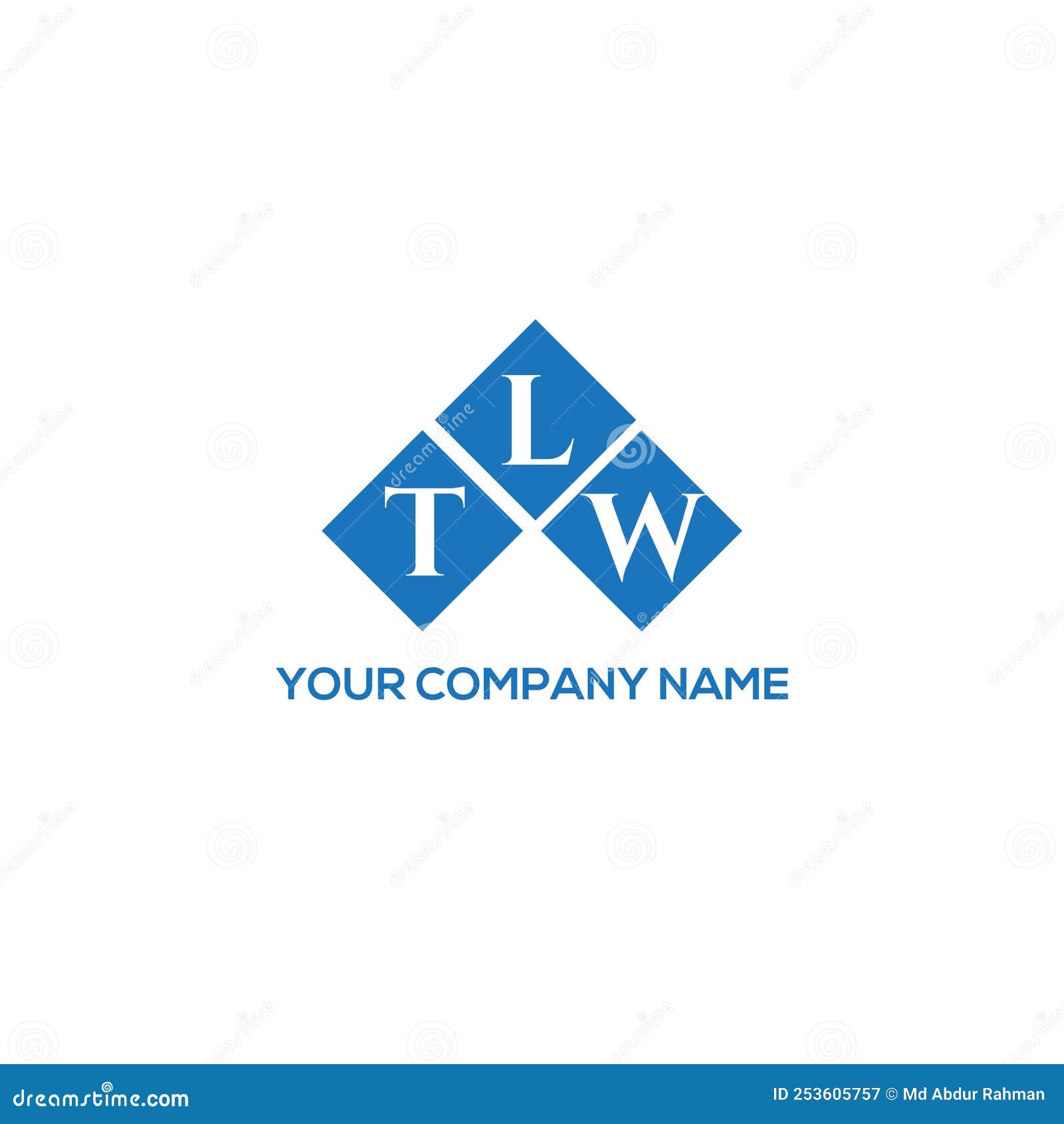 TLW Letter Logo Design on WHITE Background. TLW Creative Initials ...