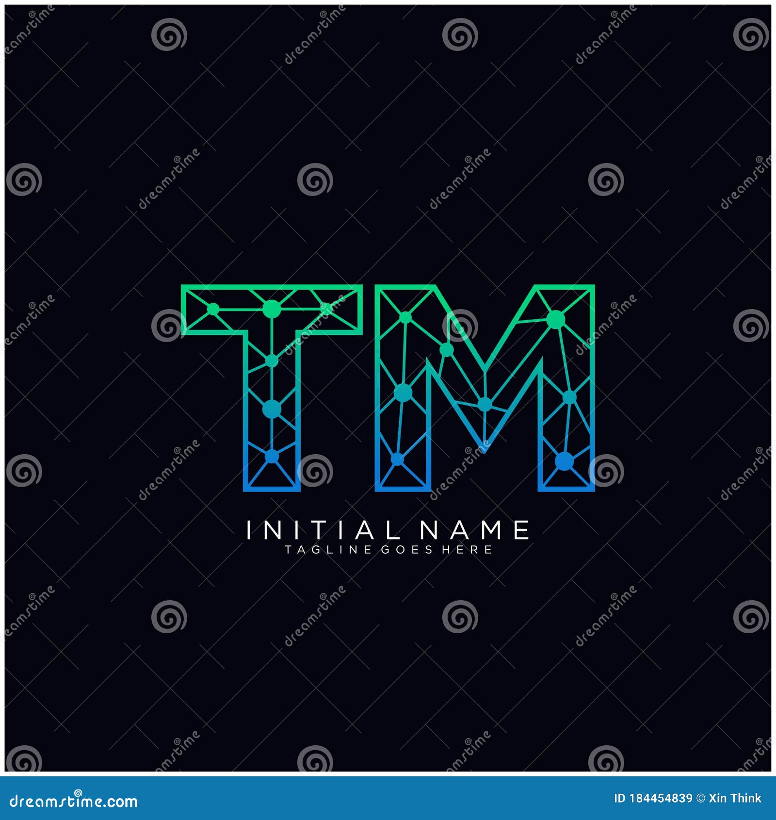 TM Letter Logo Icon Design Template Elements Stock Vector ...