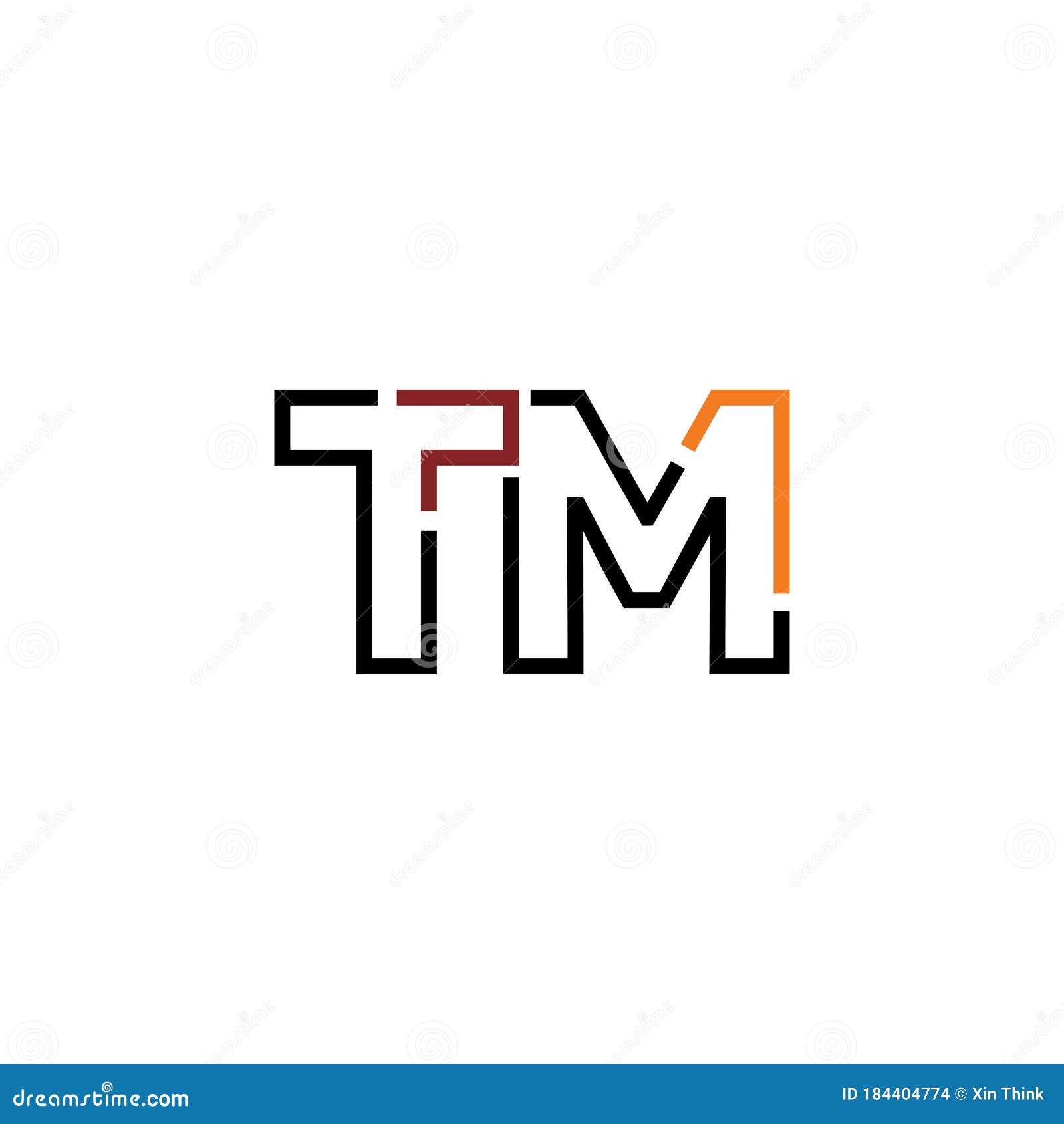 TM Letter Logo Icon Design Template Elements Stock Vector ...