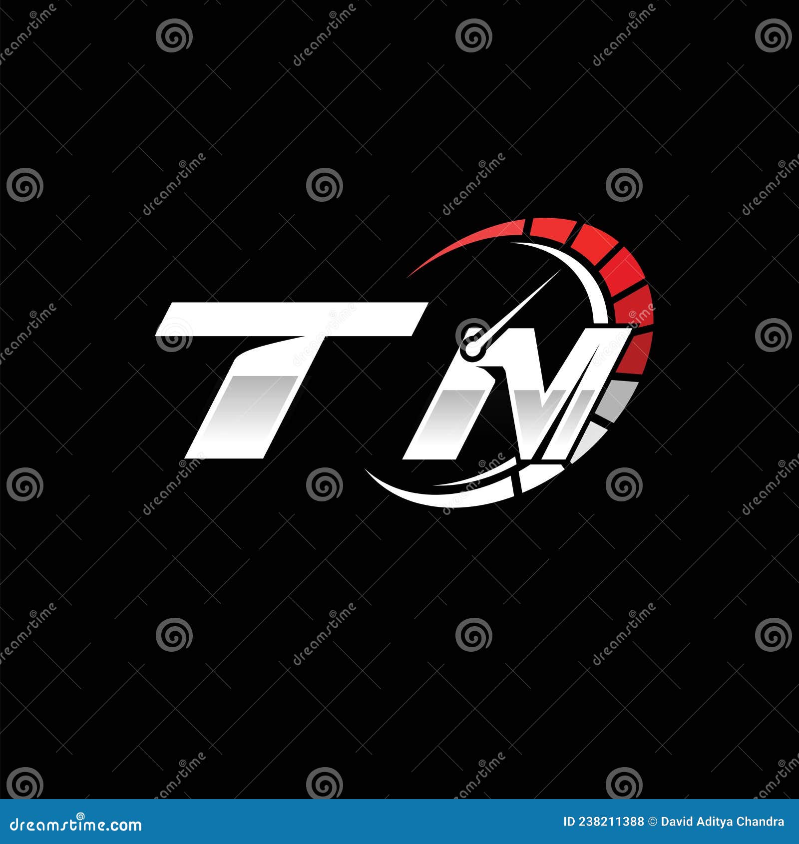 TM Logo Letter Speed Meter Racing Style Stock Vector - Illustration of ...
