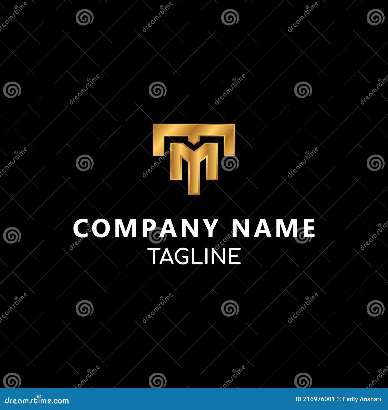 TM Monogram Initial Letters Vector Logo Template Stock Vector ...