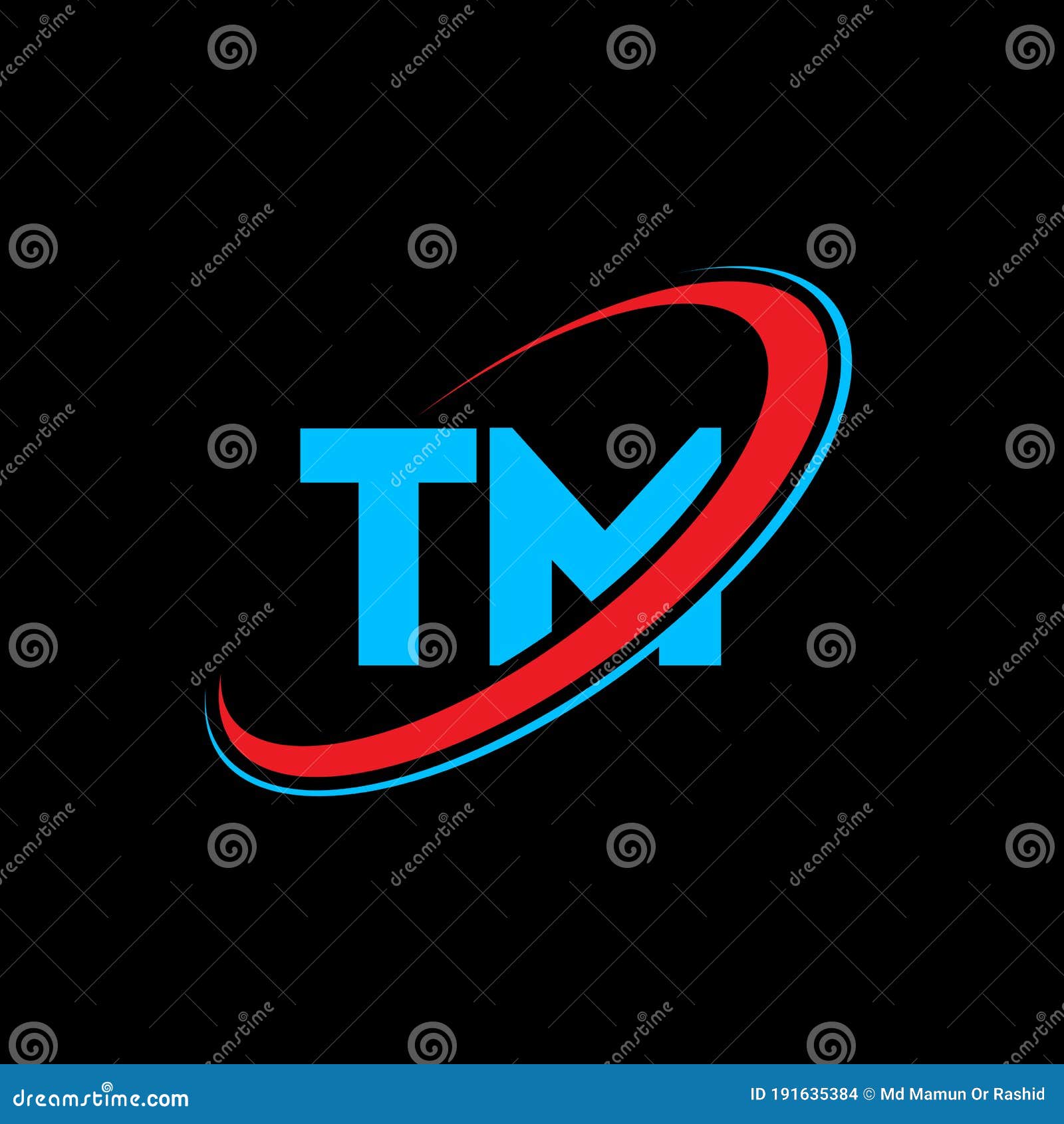 TM T M Letter Logo Design. Initial Letter TM Linked Circle Uppercase ...