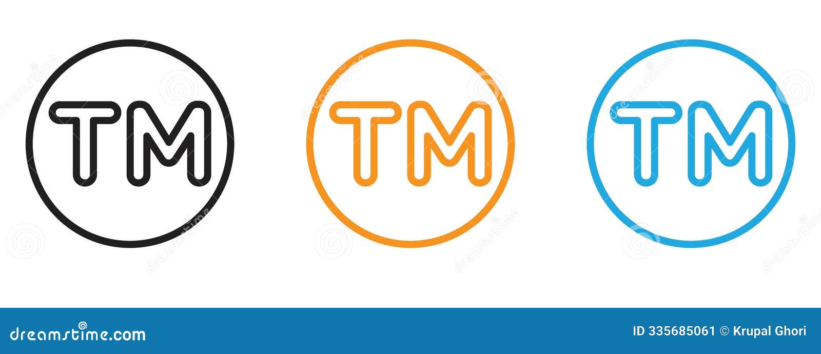 TM Trademark Icon Thin Line Illustration Set Stock Vector ...