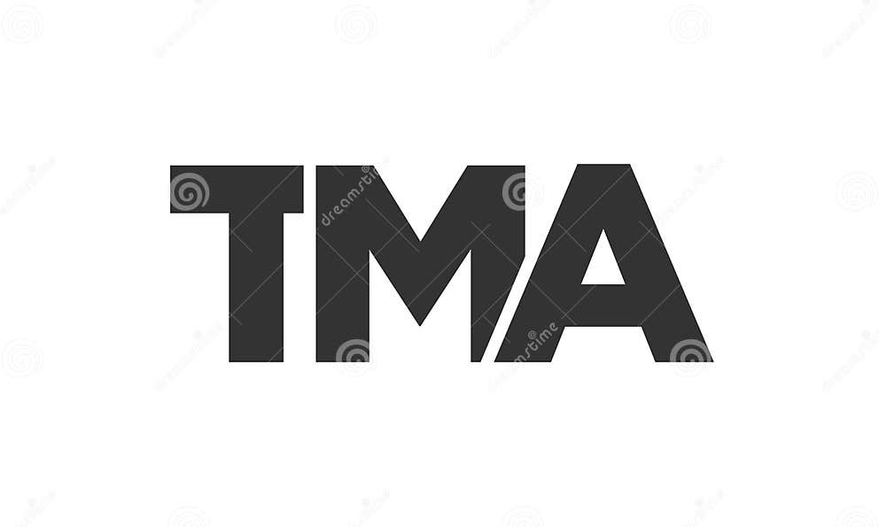 TMA Logo Design Template with Strong and Modern Bold Text. Initial ...