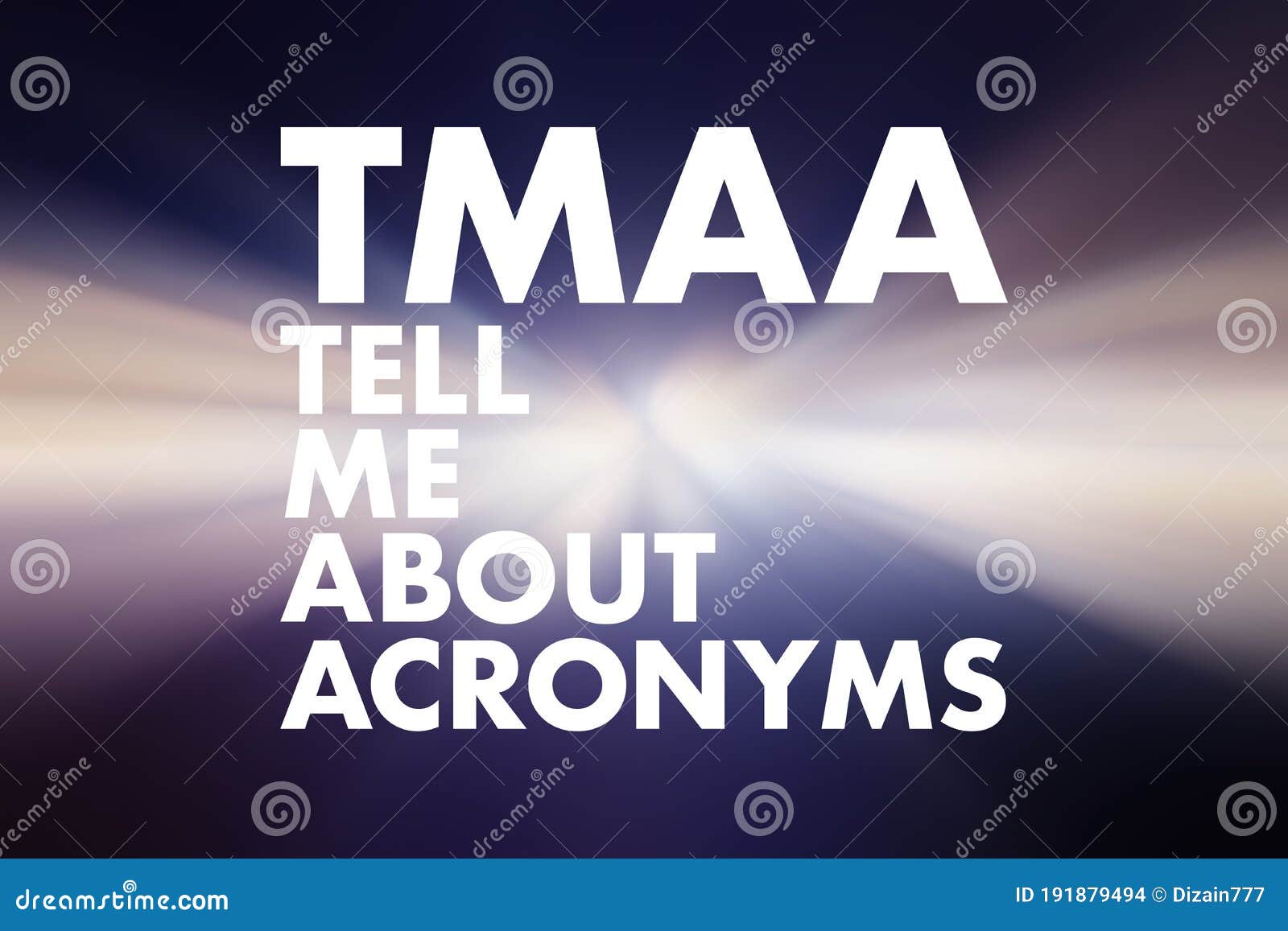 TMAA - Tell Me about Acronyms, Acronym Concept Background Stock Photo ...