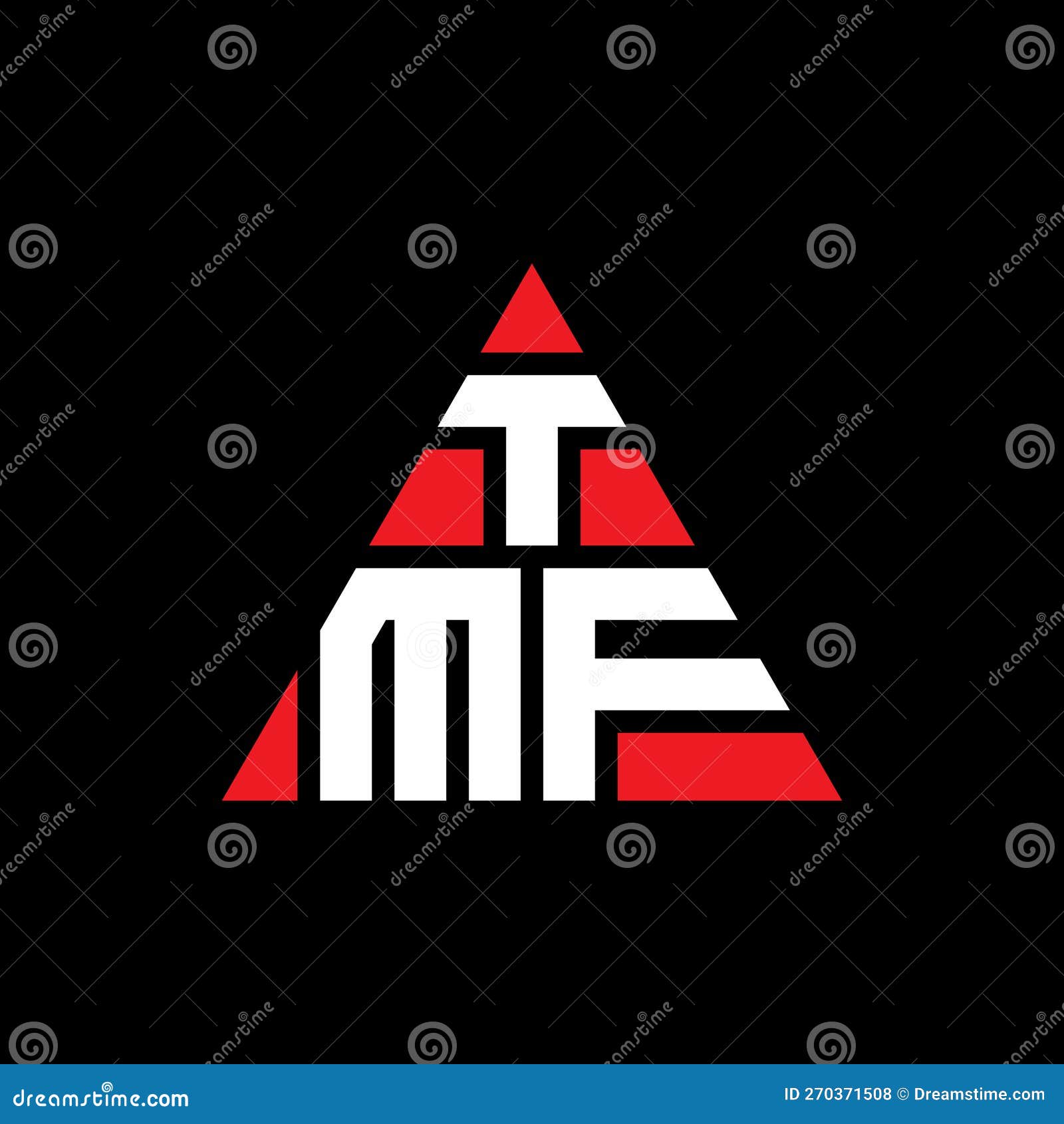 TMF Triangle Letter Logo Design with Triangle Shape. TMF Triangle Logo ...