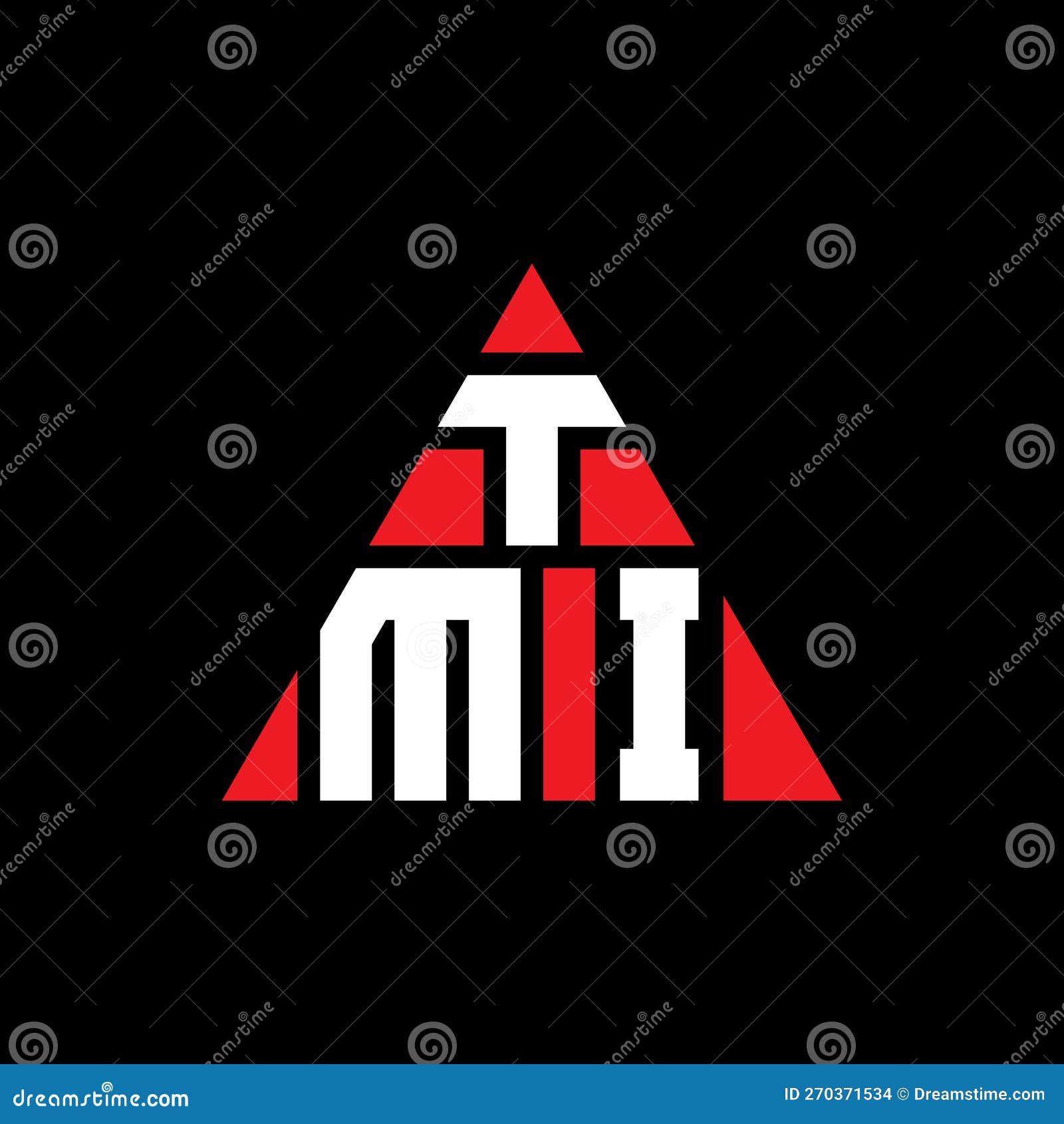 TMI Triangle Letter Logo Design with Triangle Shape. TMI Triangle Logo ...