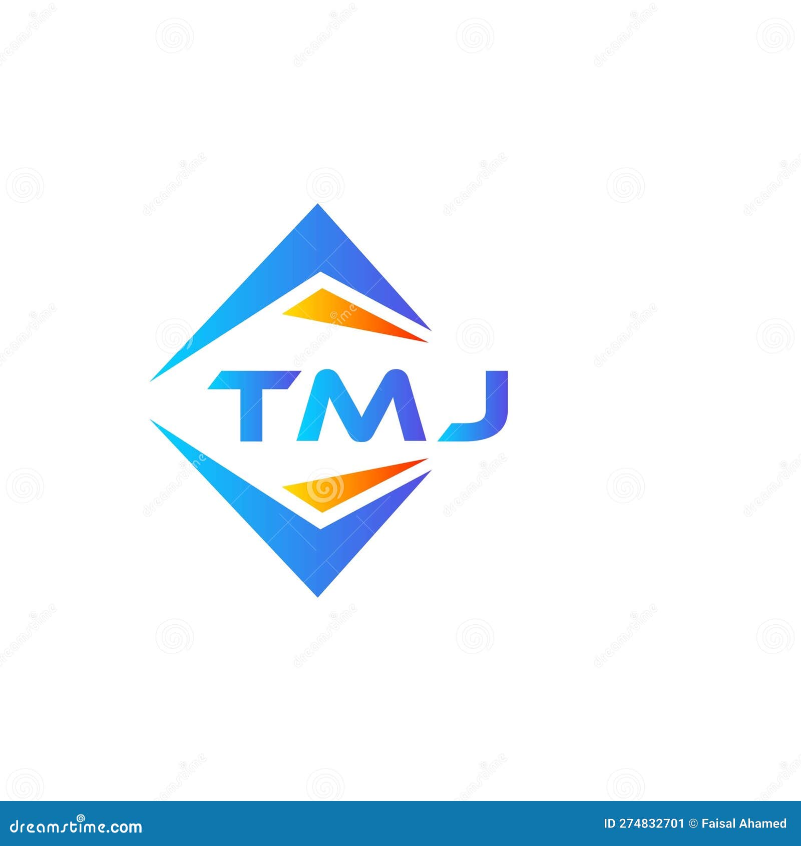 TMJ Abstract Technology Logo Design on White Background. TMJ Creative ...