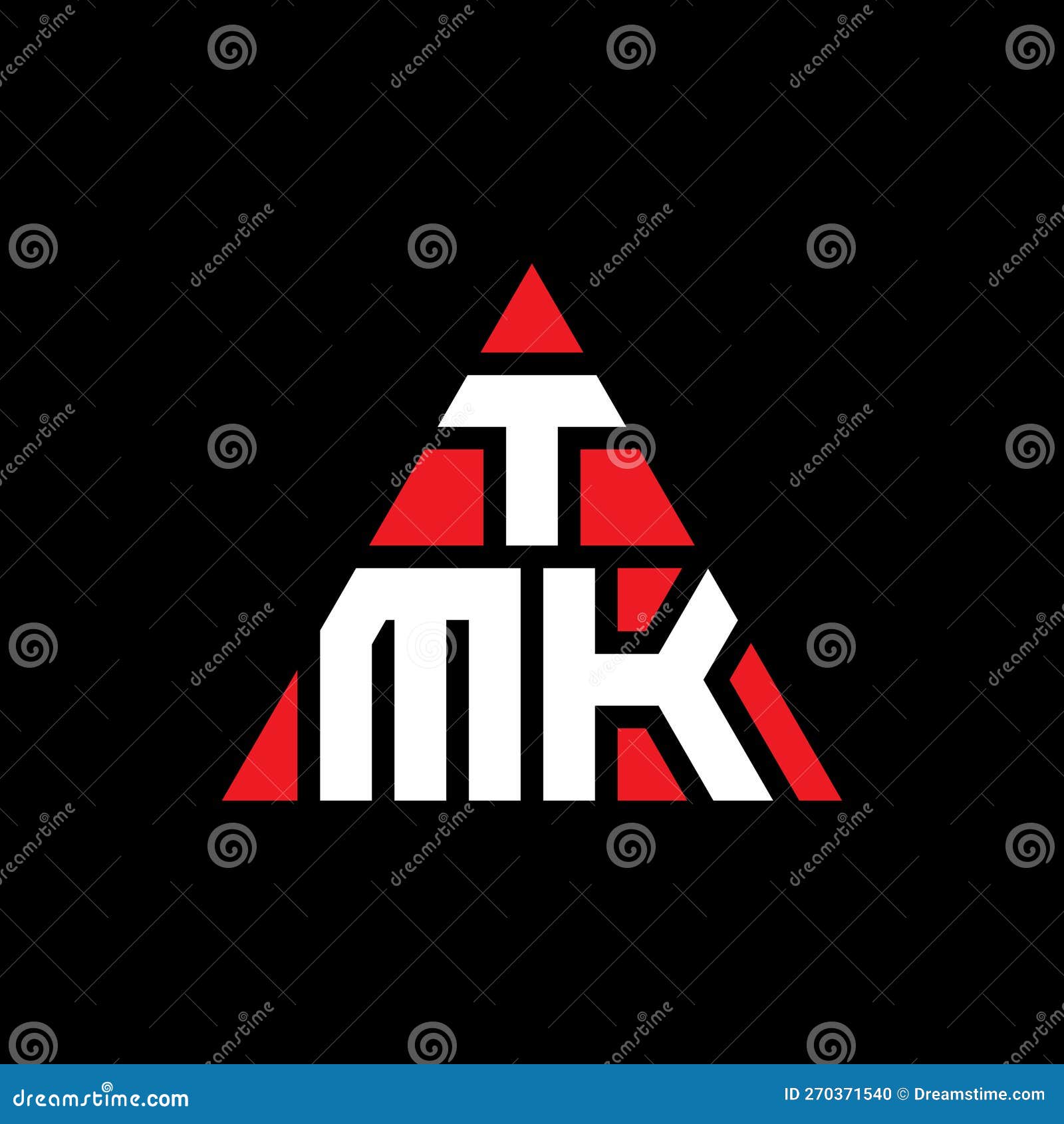 TMK Triangle Letter Logo Design with Triangle Shape. TMK Triangle Logo ...