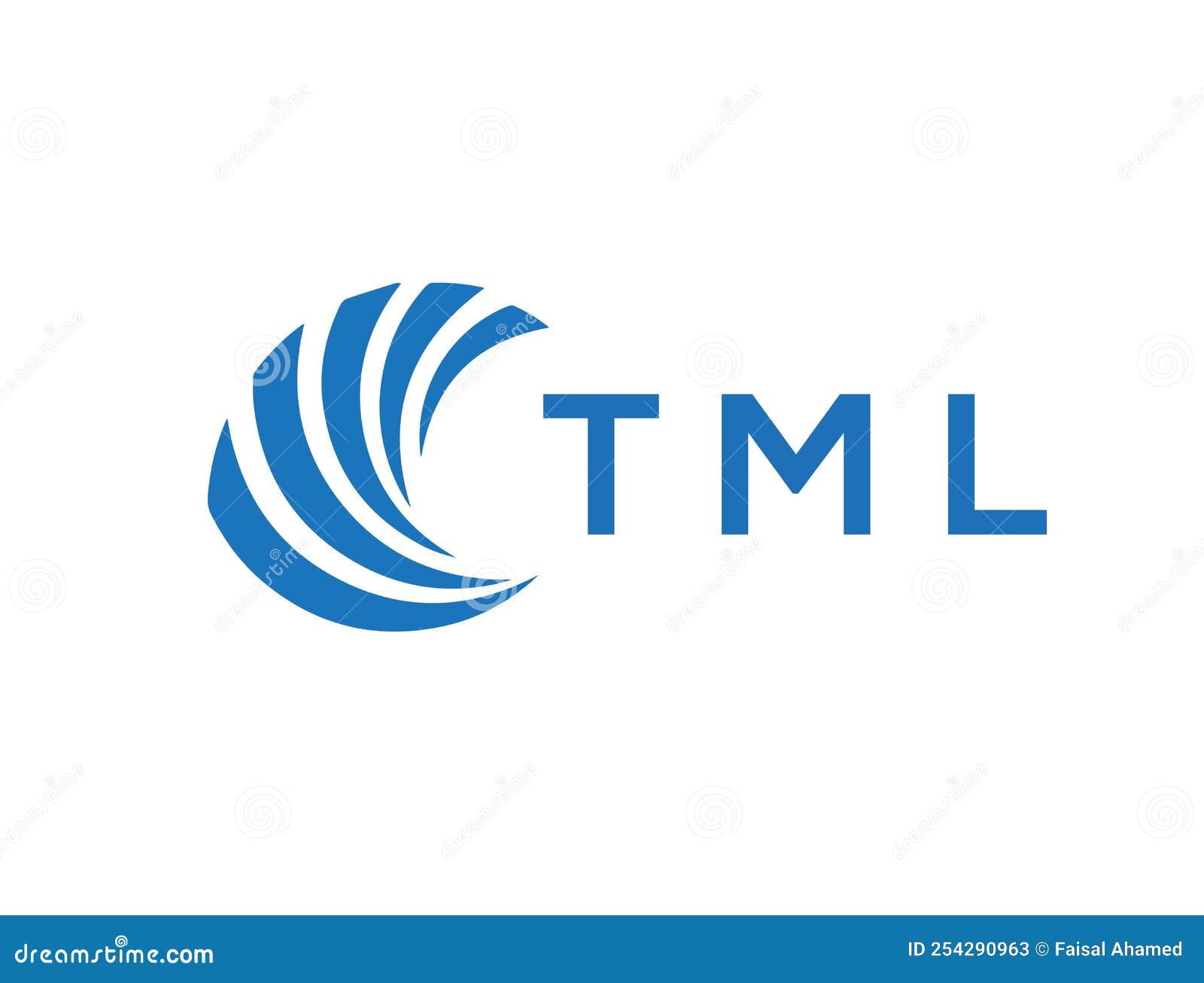 TML Letter Logo Design on White Background. TML Creative Circle Letter ...
