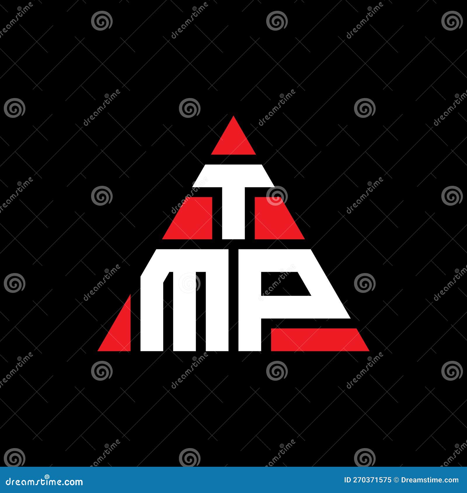 TMP Triangle Letter Logo Design with Triangle Shape. TMP Triangle Logo ...