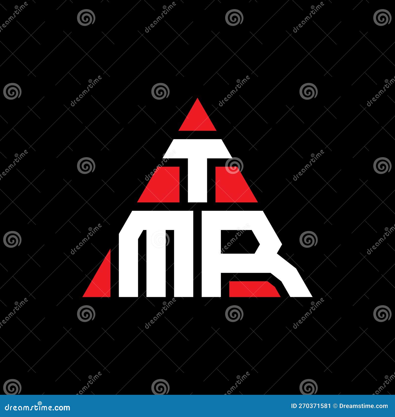 TMR Triangle Letter Logo Design with Triangle Shape. TMR Triangle Logo ...